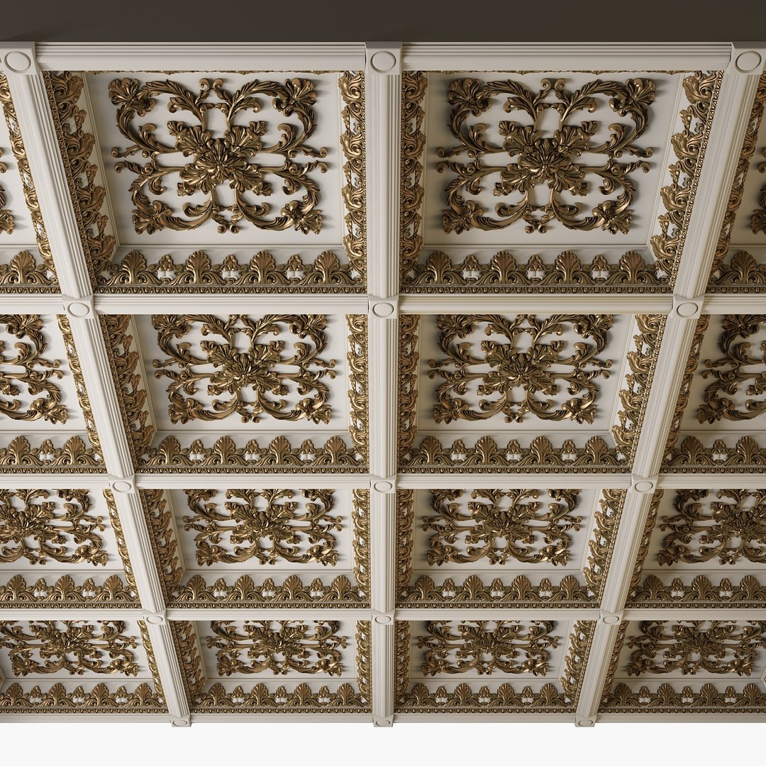 Ceiling Decorative Tile 3D Model - TurboSquid 1473342