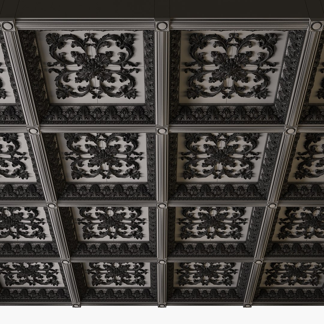 Ceiling Decorative Tile 3D Model - TurboSquid 1473342