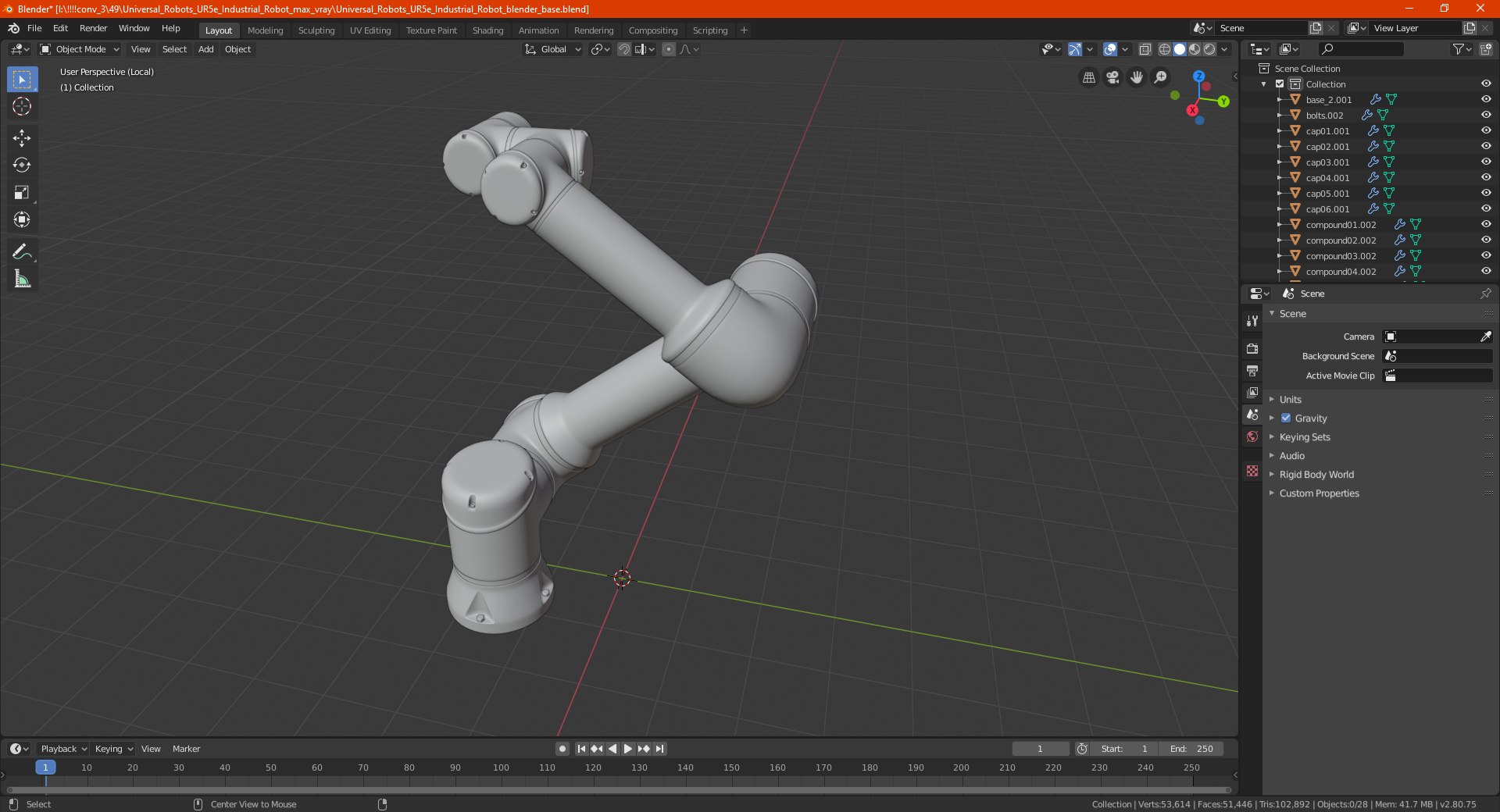 3D Universal Robots UR5e Industrial Robot model - TurboSquid 1778399