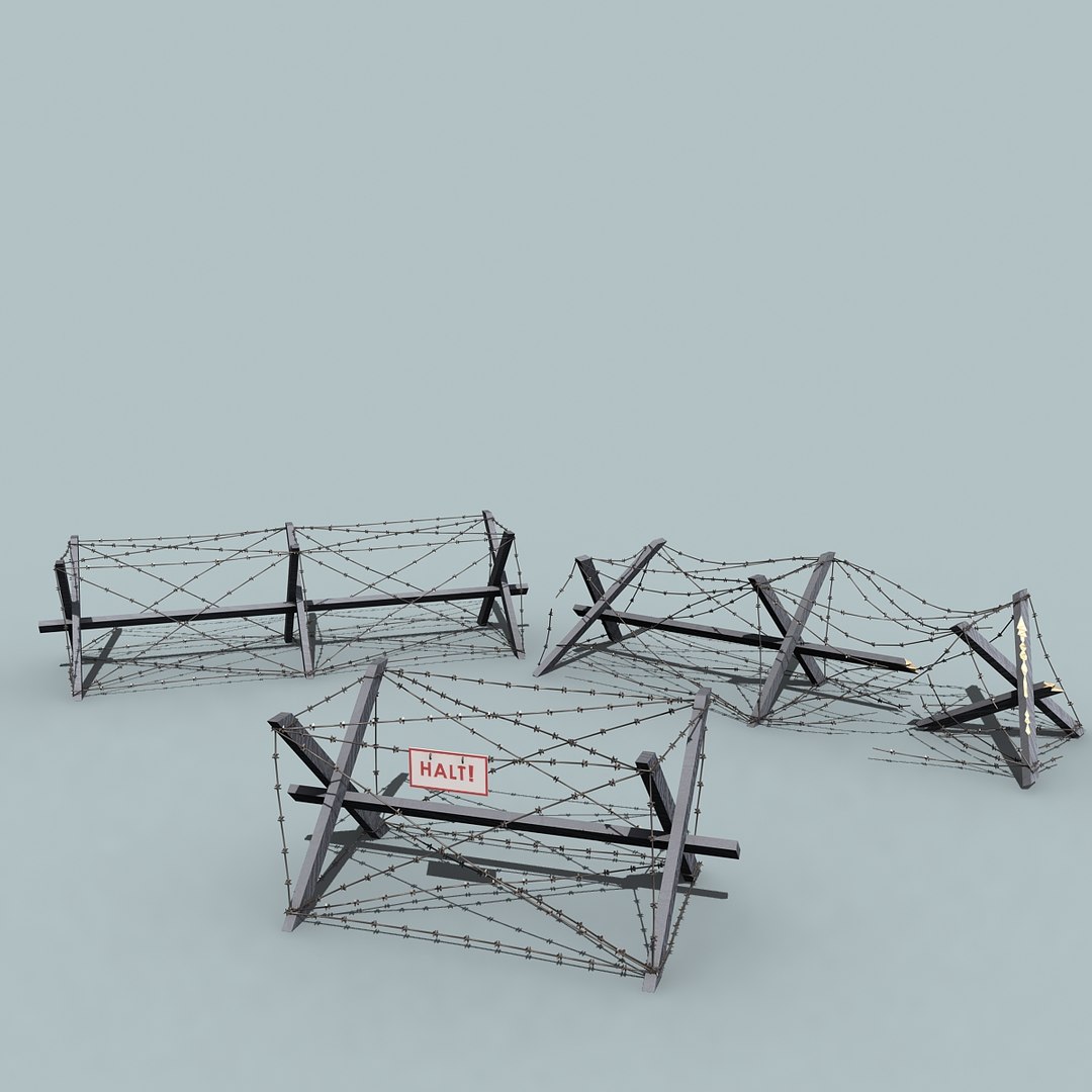 3ds Max Barbed Wire Barrier