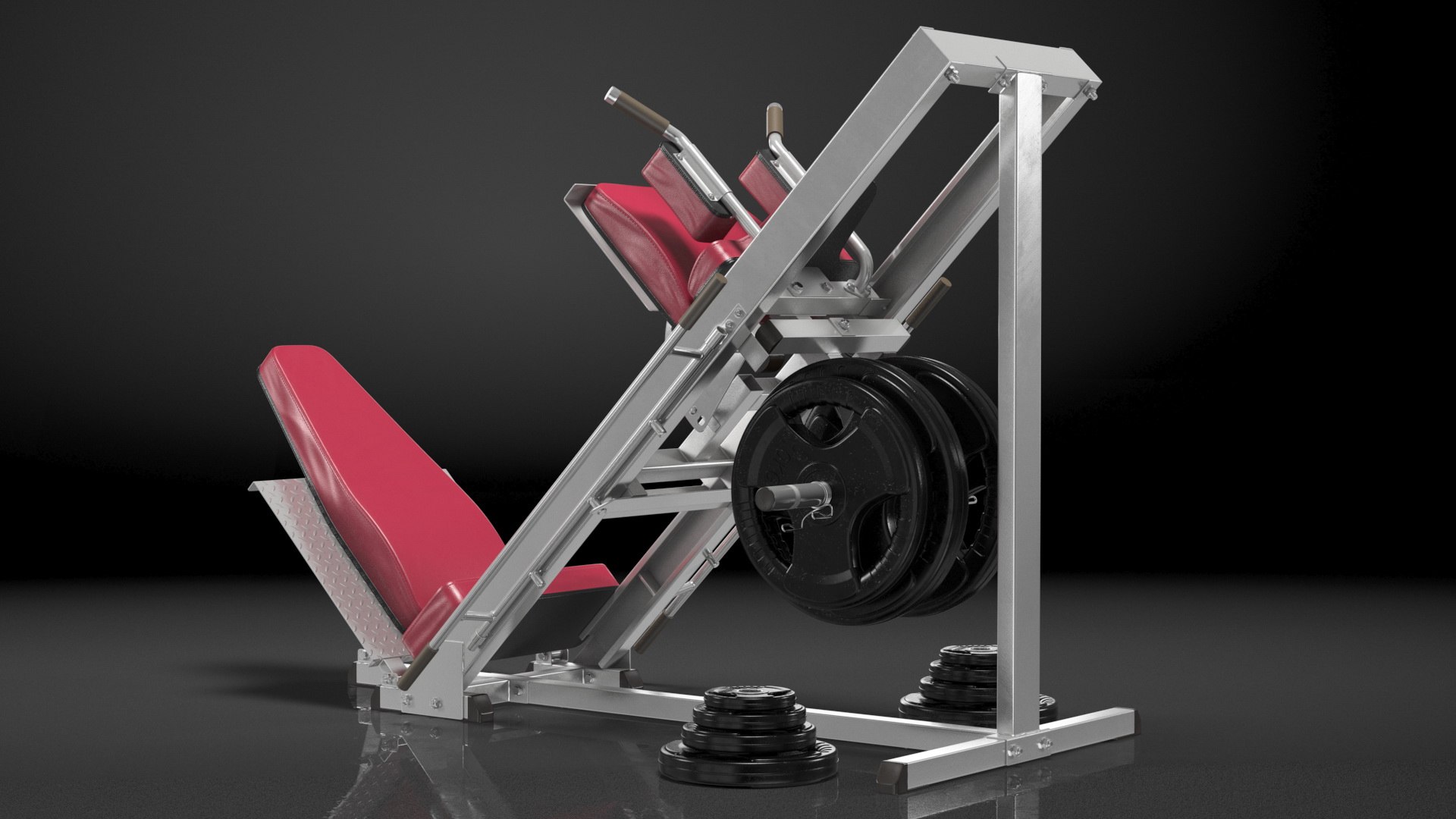 3D Plate Loaded Leg Press Machine Set Model - TurboSquid 1823705