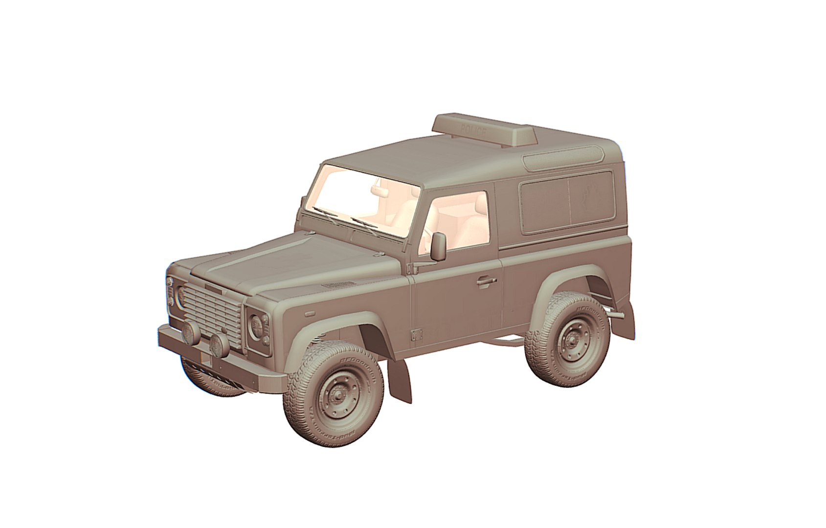 UK Police Land Rover Defender 90 Model - TurboSquid 2235145