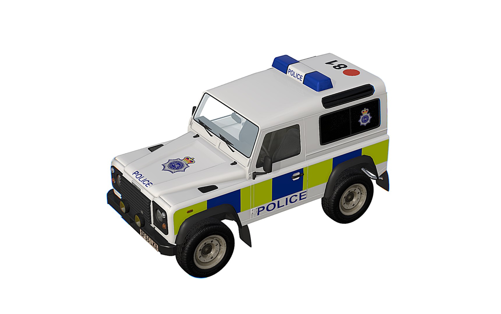 UK Police Land Rover Defender 90 Model - TurboSquid 2235145