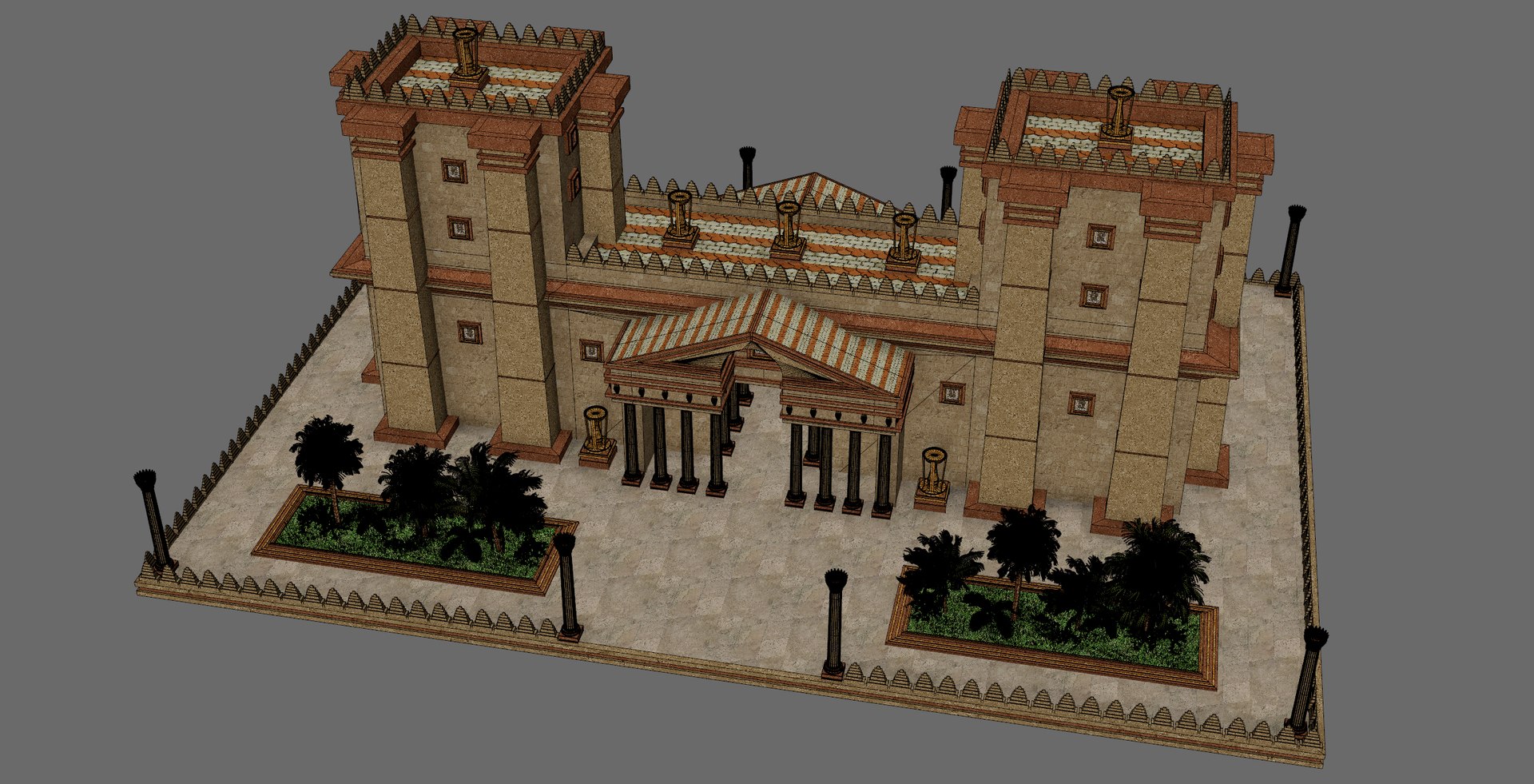 Fantasy Ancient Tower Gate 3D Model - TurboSquid 2266610