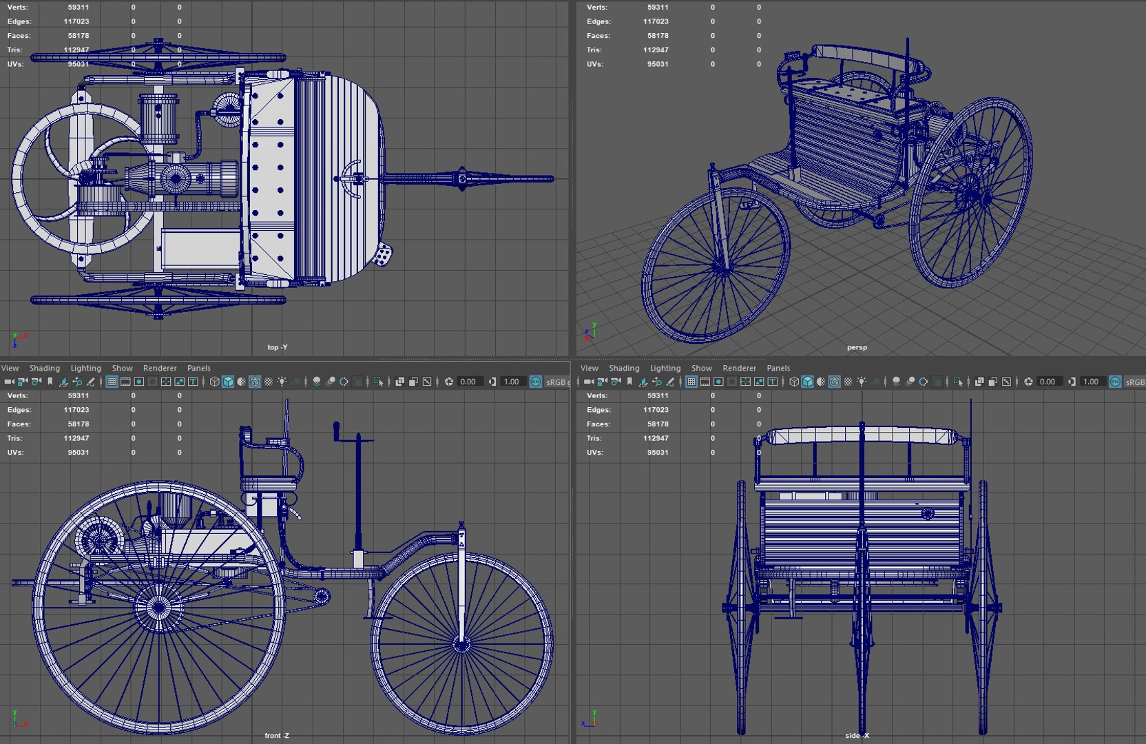 1886 Benz Patent Motorwagen 3D Model - TurboSquid 2094002