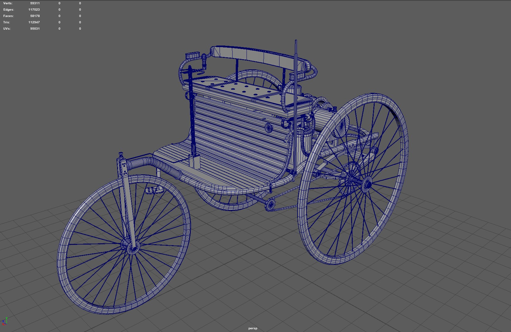 1886 Benz Patent Motorwagen 3D Model - TurboSquid 2094002