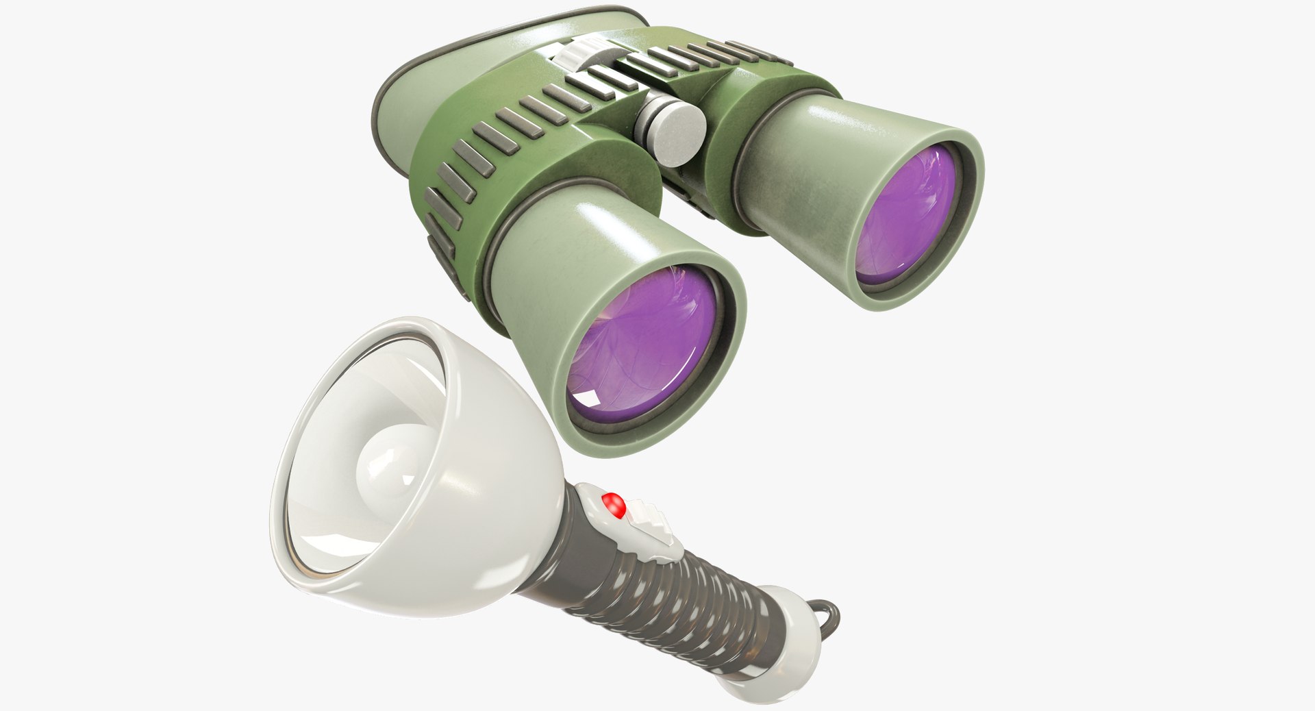Binoculars Flashlight 3D Model - TurboSquid 1282880