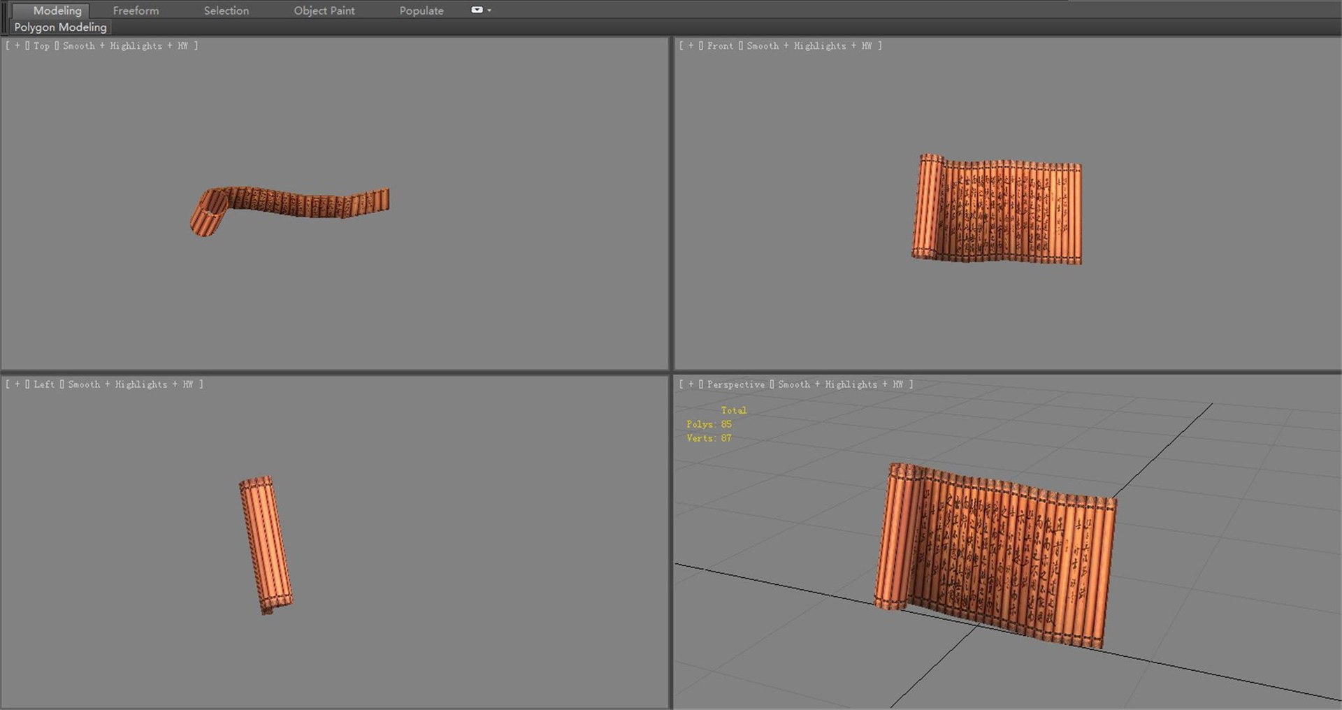 3D Model Ancient Chinese Bamboo Scrolls - 1 - TurboSquid 2114624