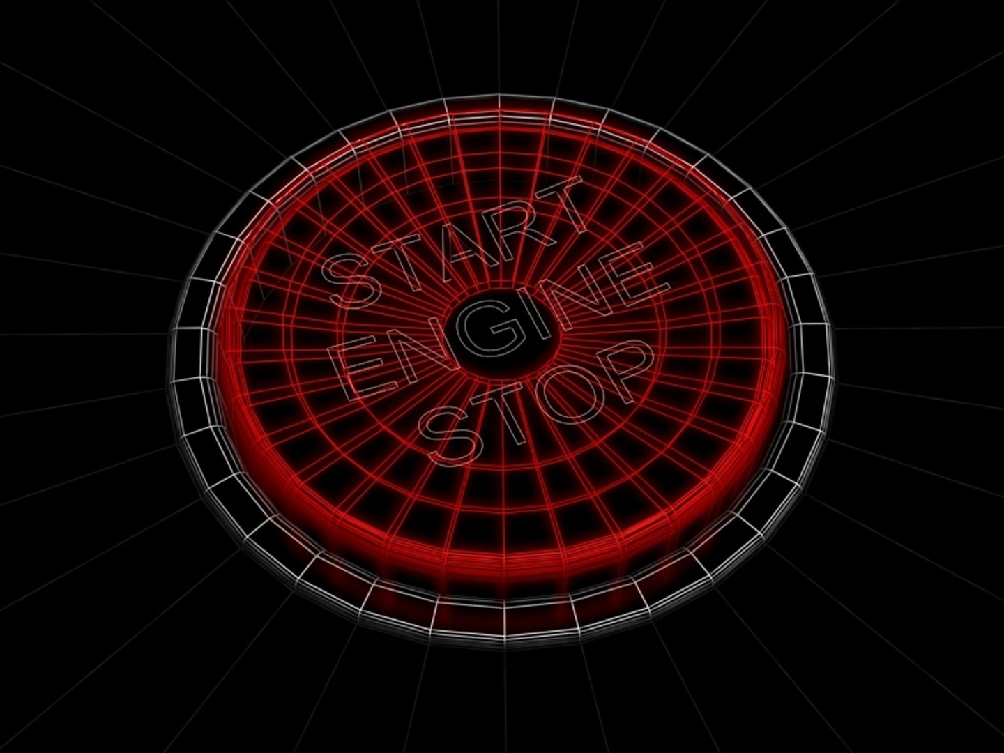 Car Start Stop Button 3d Model