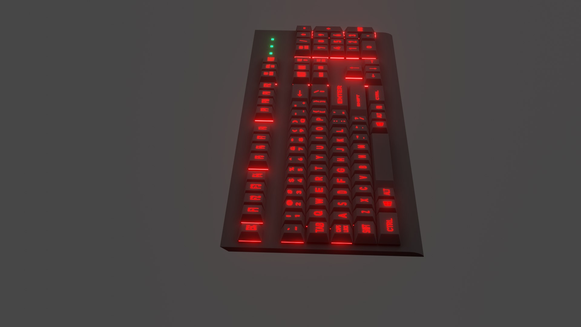 Keyboard With Rgb Lights 3D Model - TurboSquid 2140892