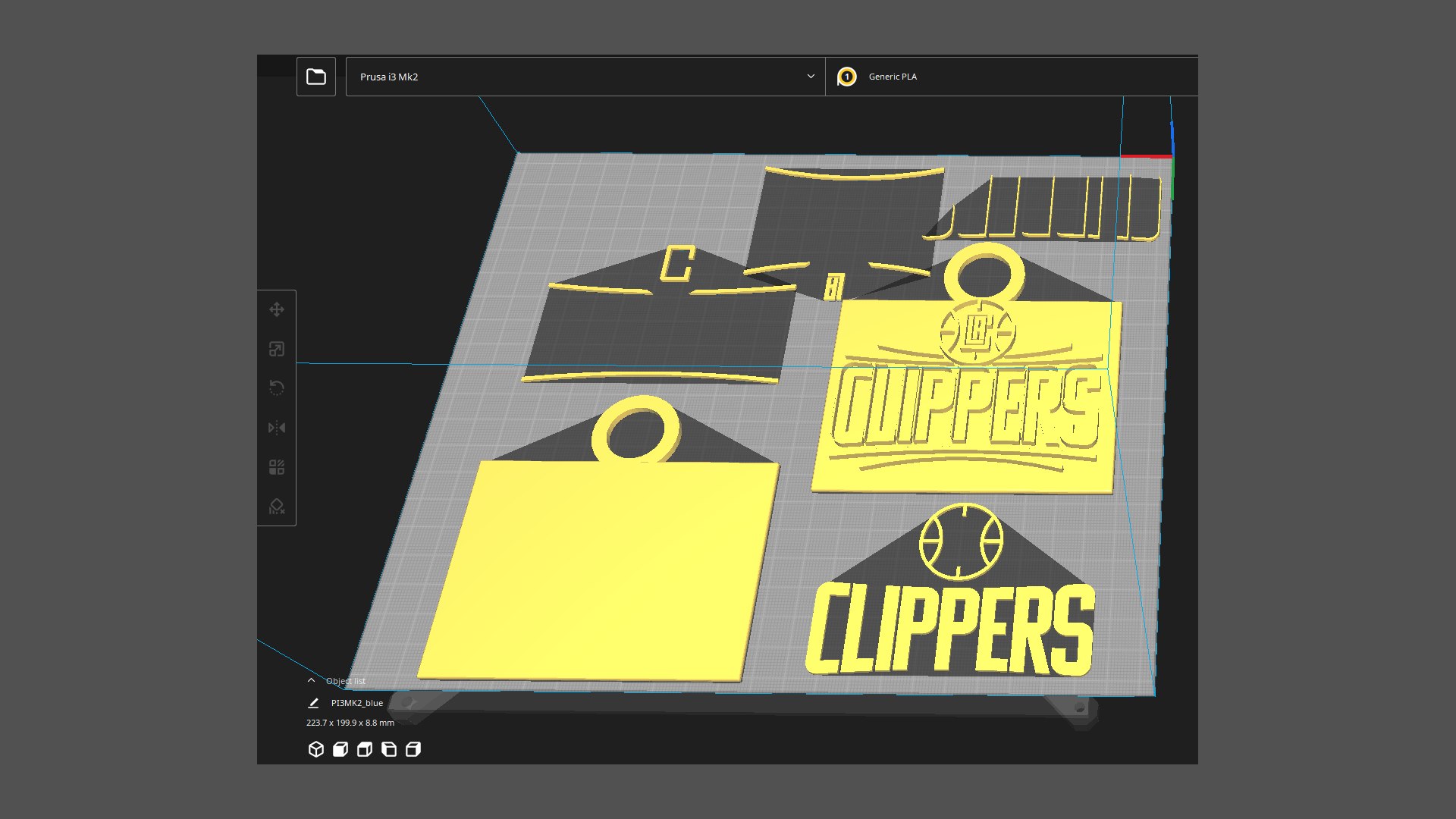 3D La Clippers Keychan Printable And Renderable - TurboSquid 2222743
