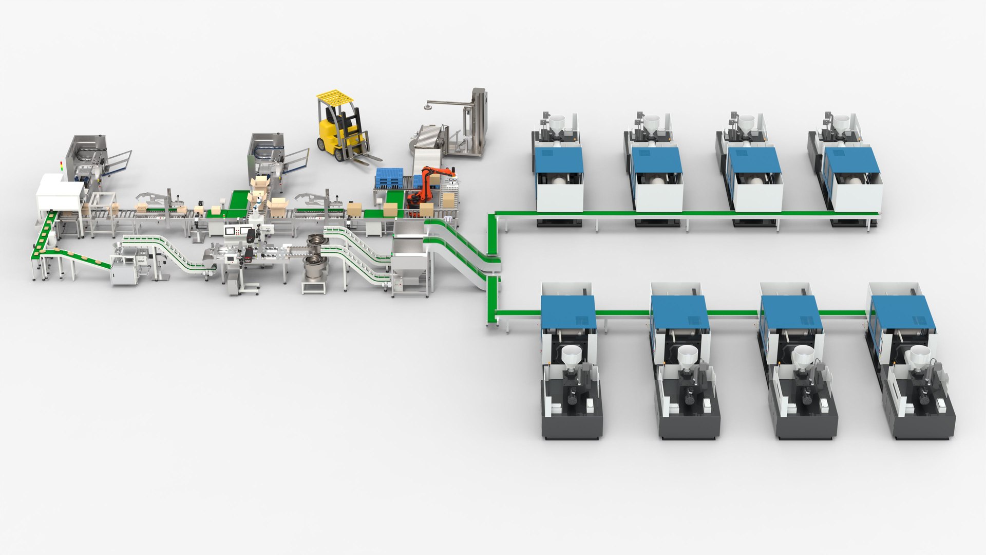 Automatic Plastic Parts Production Line 3D model - TurboSquid 1937698