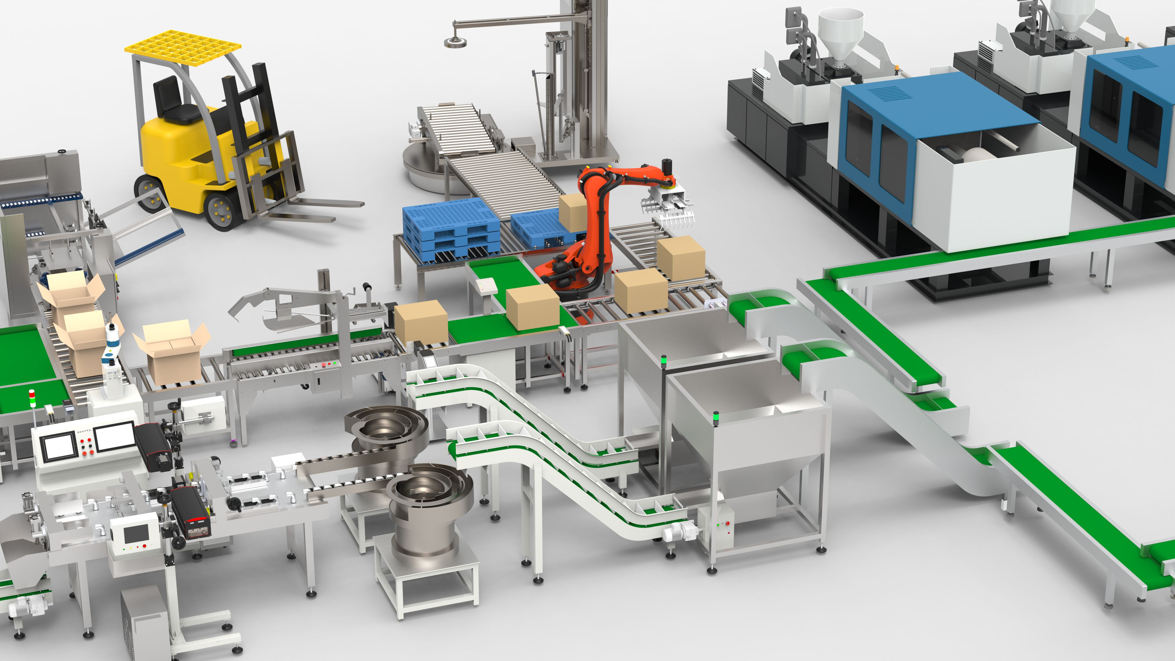 Automatic Plastic Parts Production Line 3D model - TurboSquid 1937698