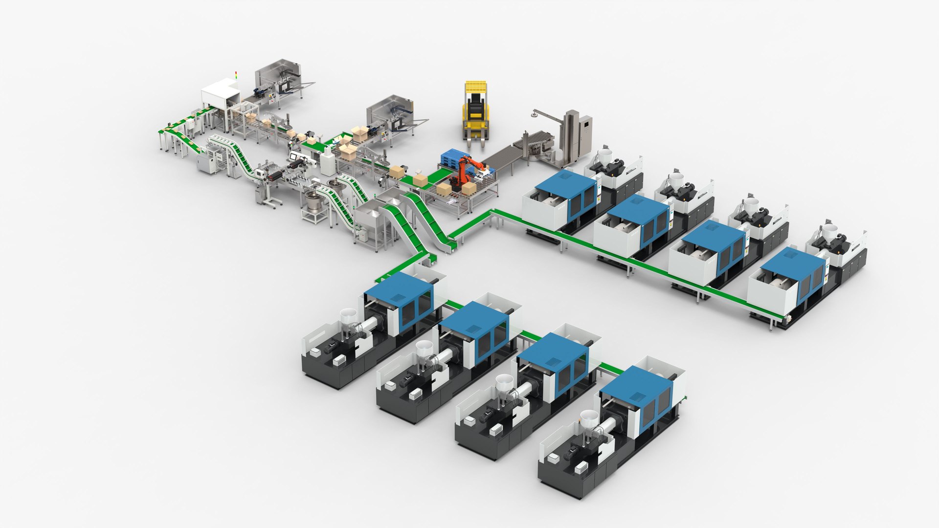 Automatic Plastic Parts Production Line 3D model - TurboSquid 1937698