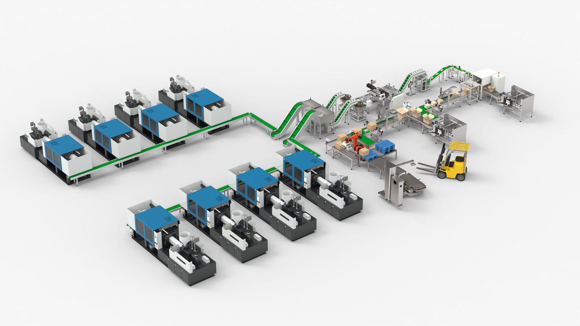 Automatic Plastic Parts Production Line 3D model - TurboSquid 1937698
