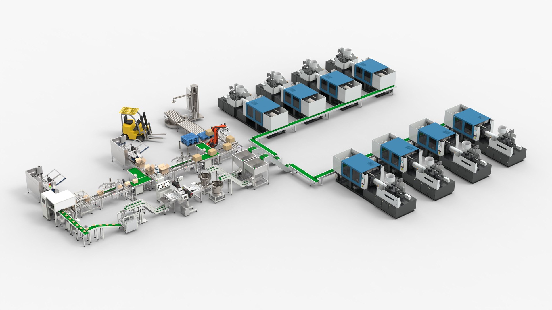 Automatic Plastic Parts Production Line 3D model - TurboSquid 1937698