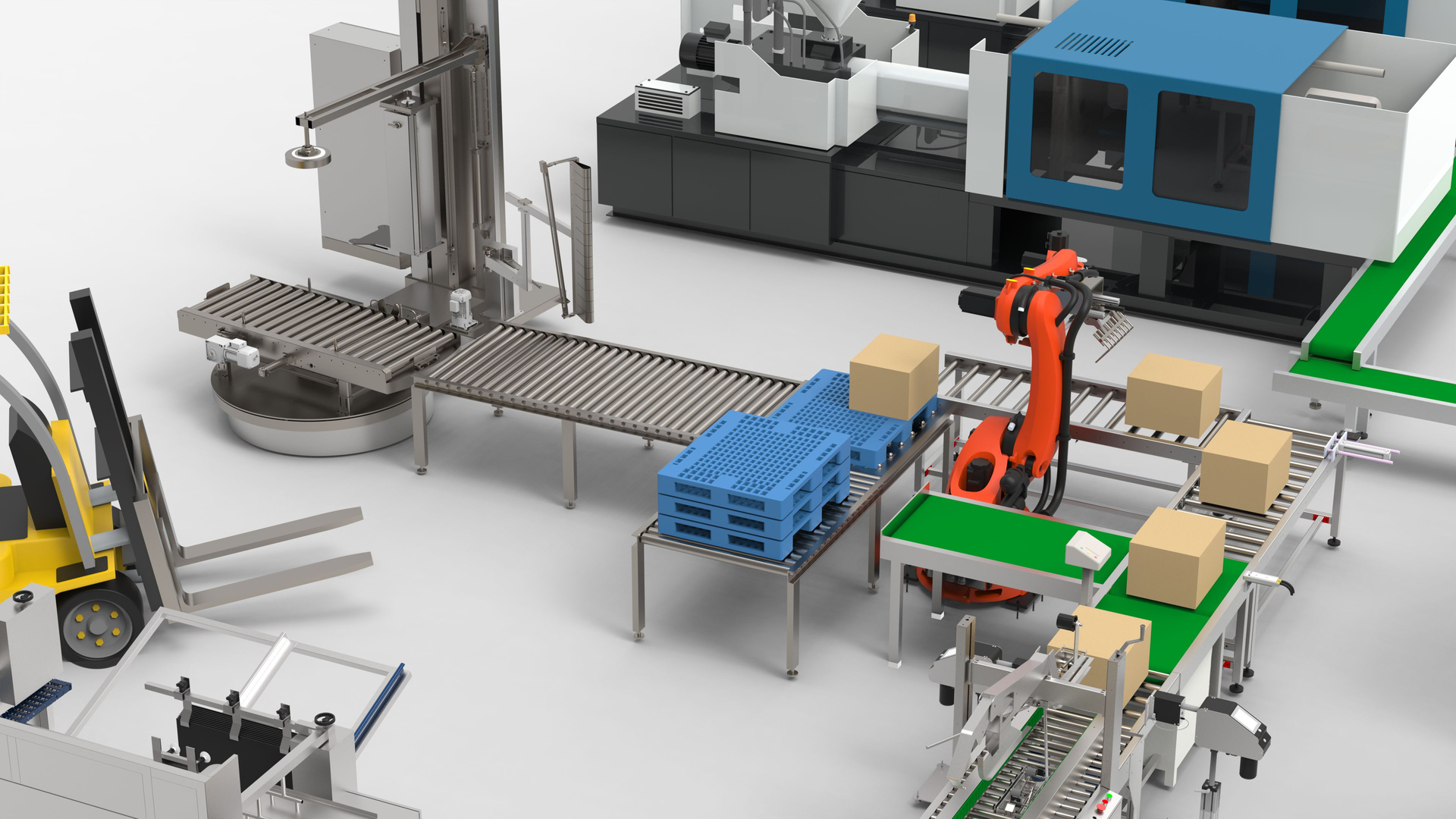 Automatic Plastic Parts Production Line3D模型 - TurboSquid 1937698