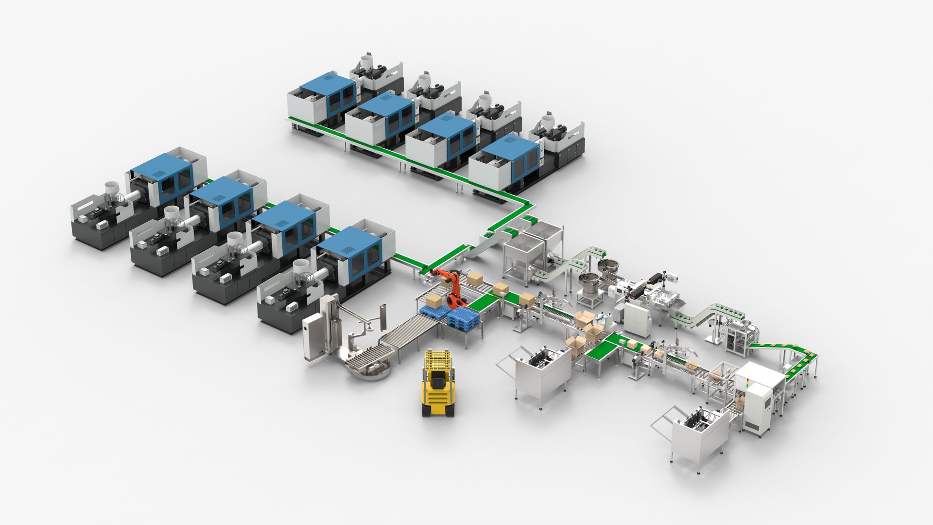 Automatic Plastic Parts Production Line 3D model - TurboSquid 1937698