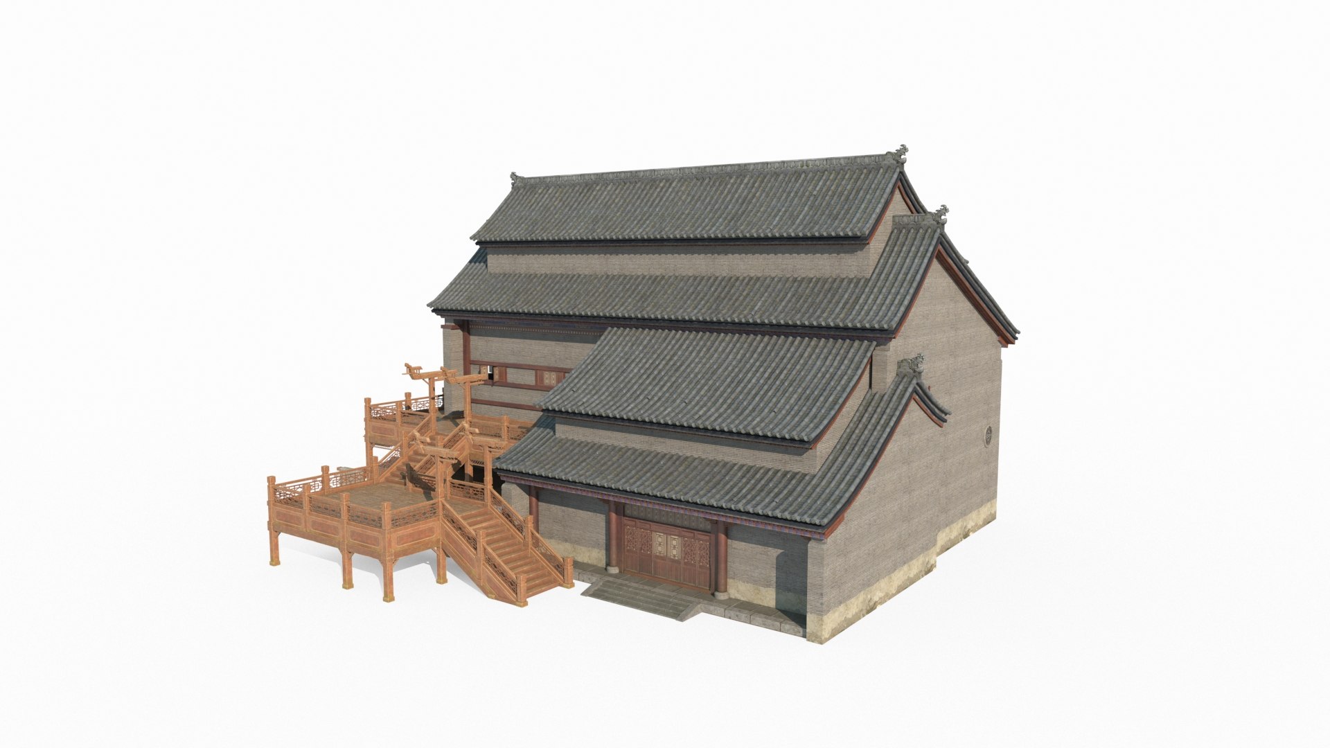 3D Ancient Asian Architecture Inns and Hotels model - TurboSquid 2125101