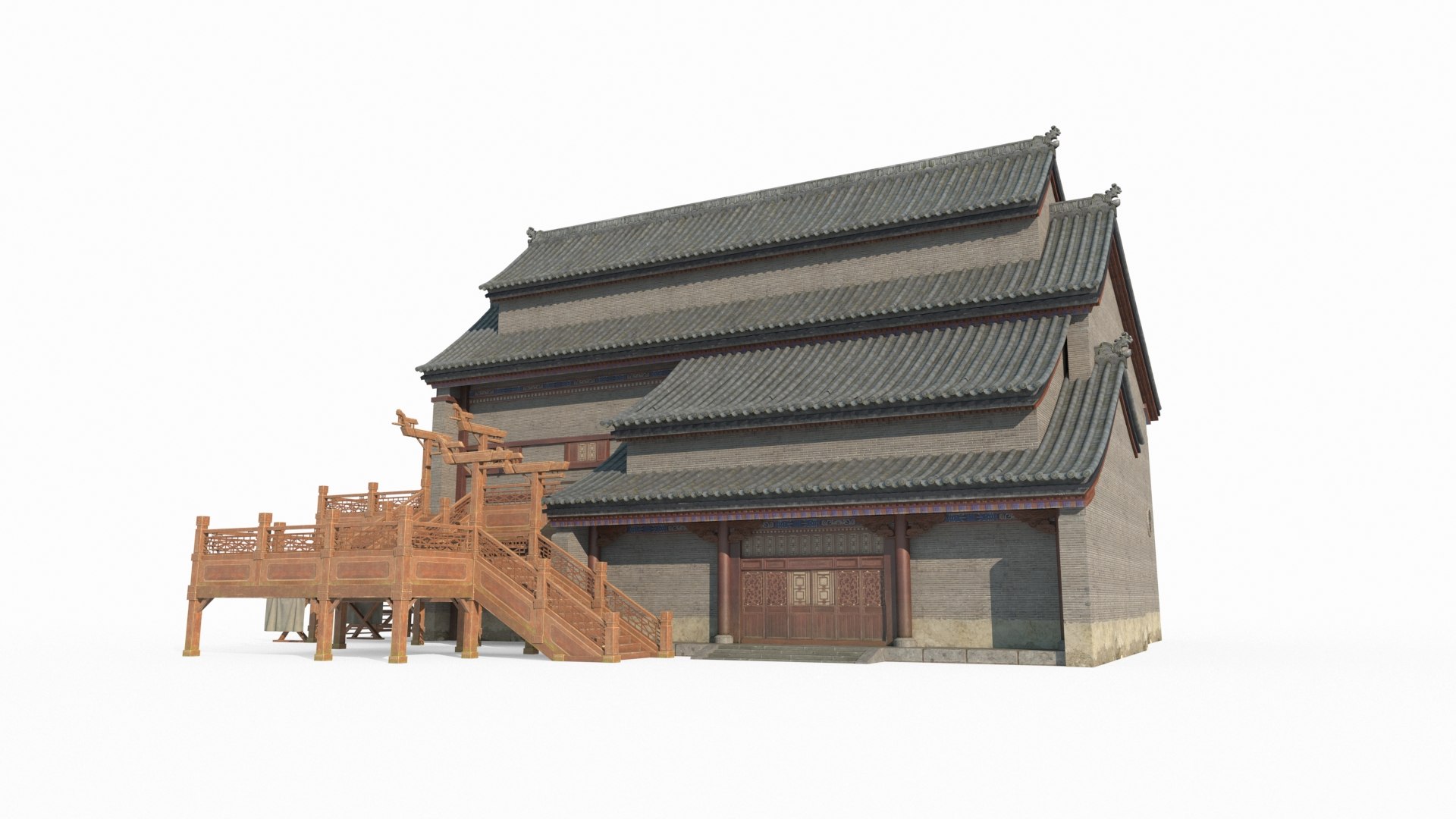 3D Ancient Asian Architecture Inns and Hotels model - TurboSquid 2125101