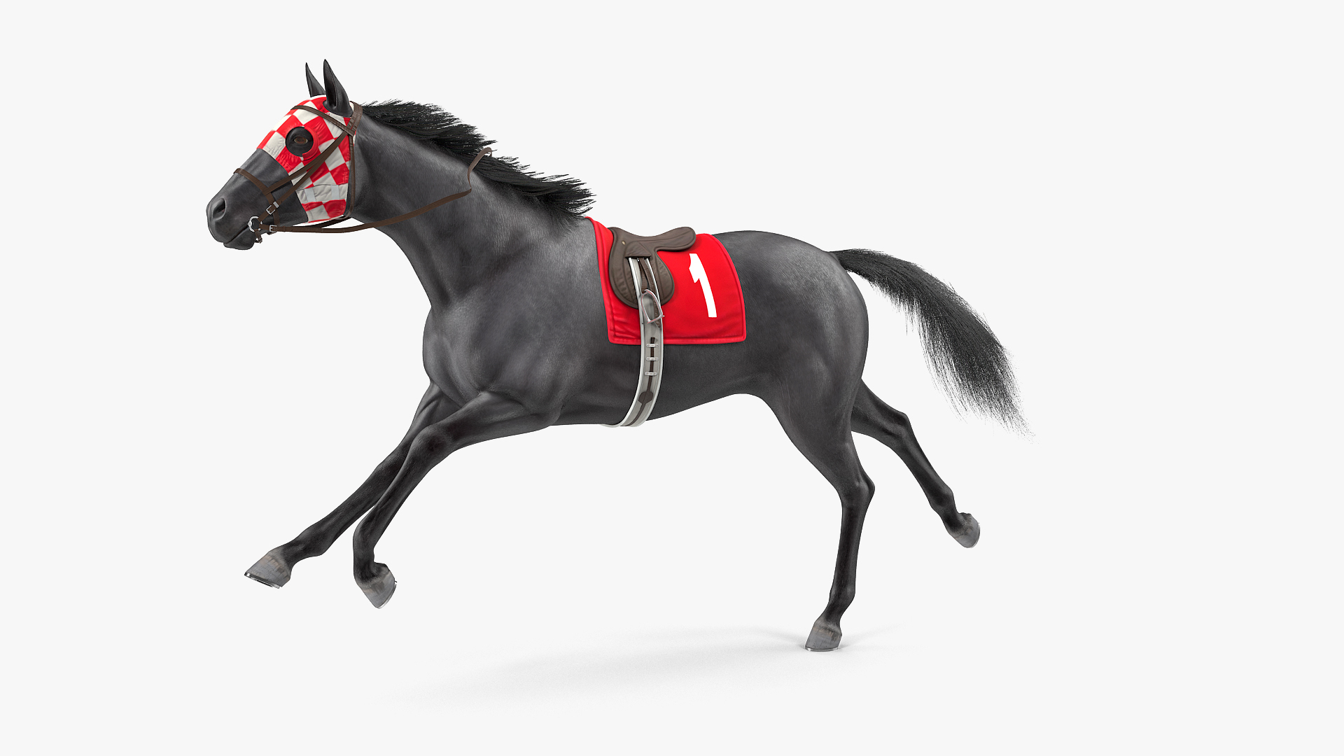 3D Running Racing Horse Fur - TurboSquid 1456331