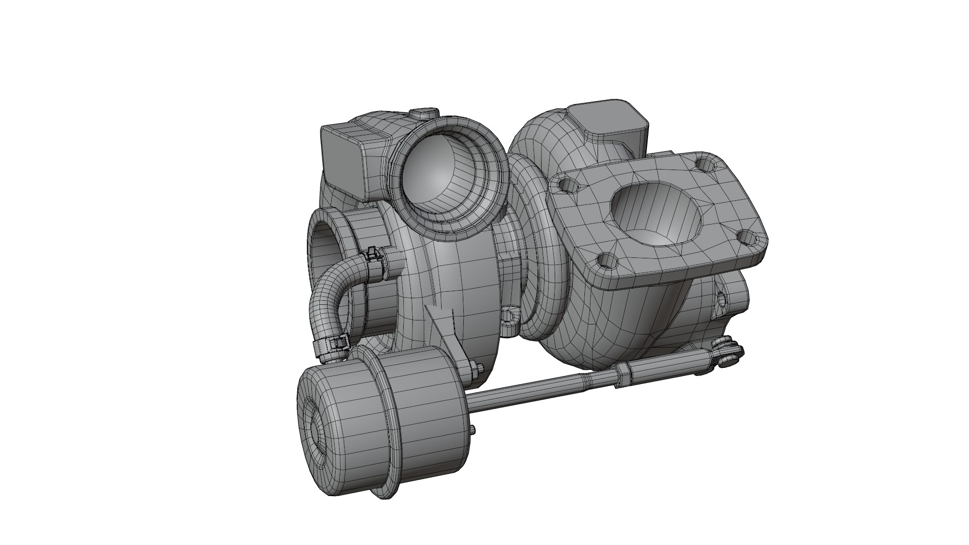 Turbocharger 3D Model - TurboSquid 2413466