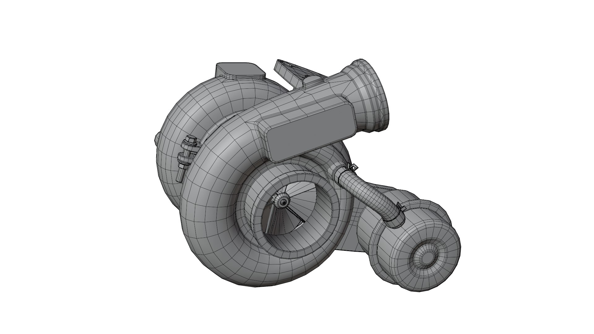 Turbocharger 3D Model - TurboSquid 2413466
