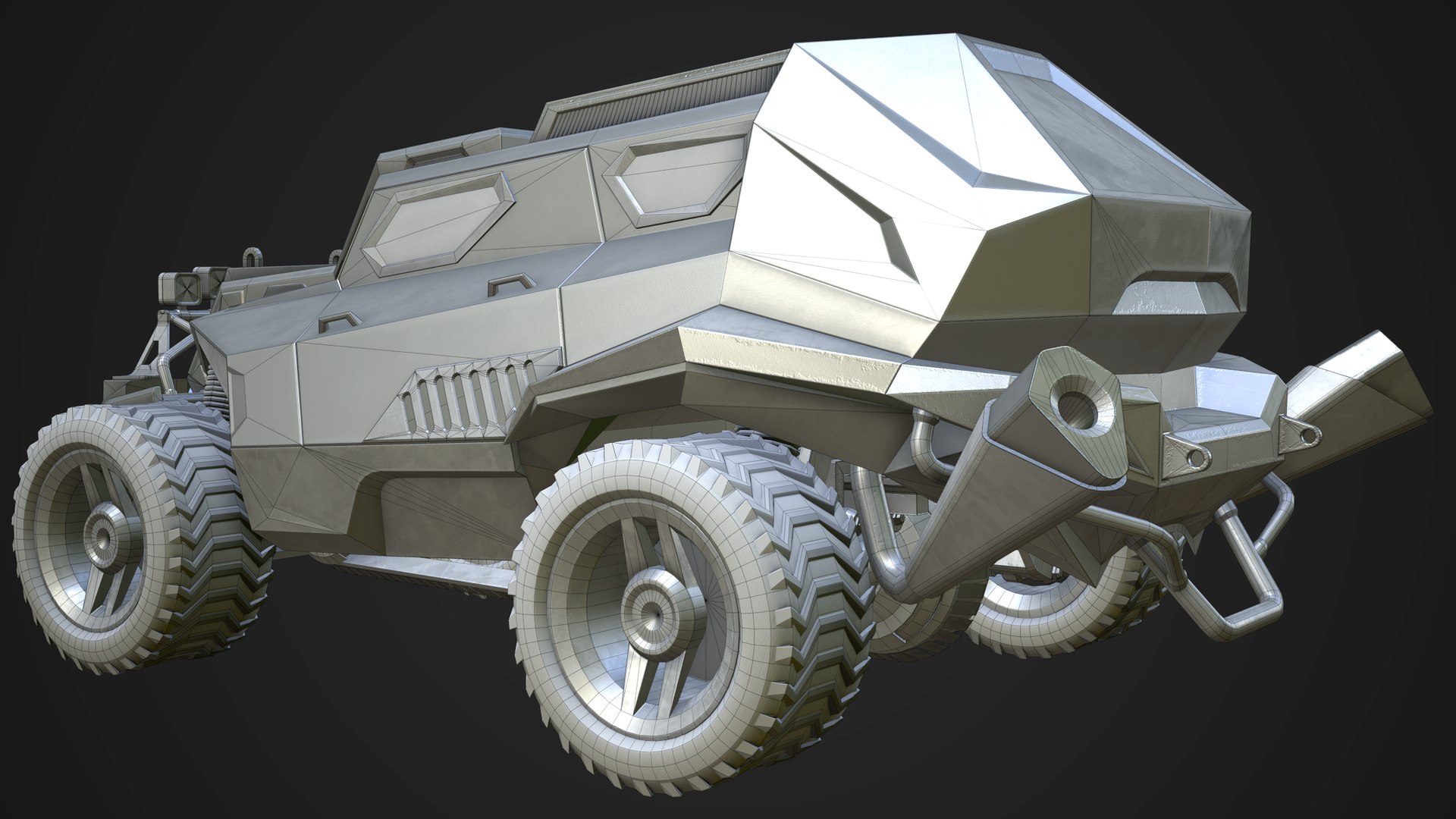 Sci-fi Armored Racing Jeep 3D Model - TurboSquid 1468775