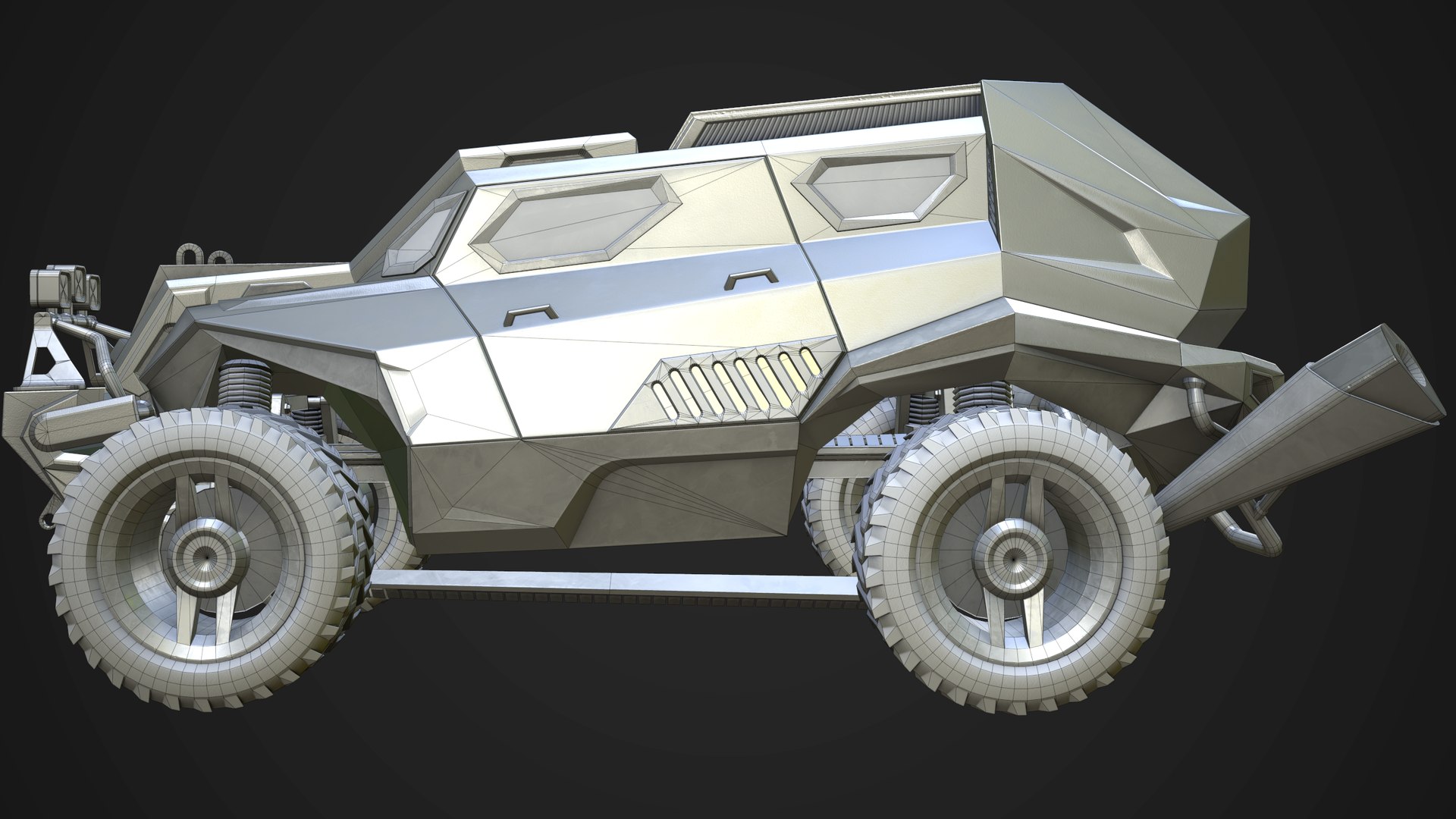 Sci-fi Armored Racing Jeep 3D Model - TurboSquid 1468775