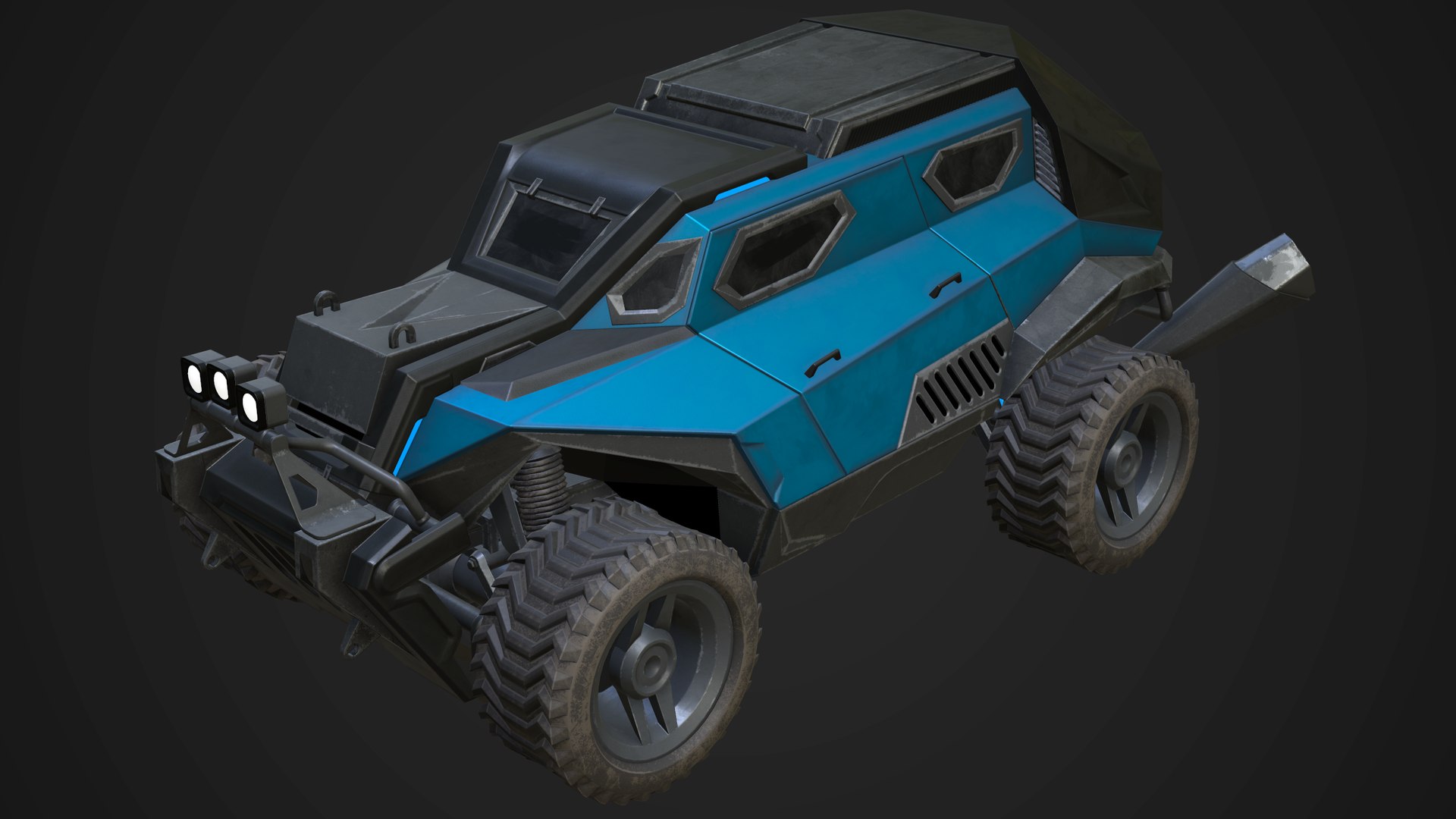 Sci-fi armored racing jeep 3D model - TurboSquid 1468775