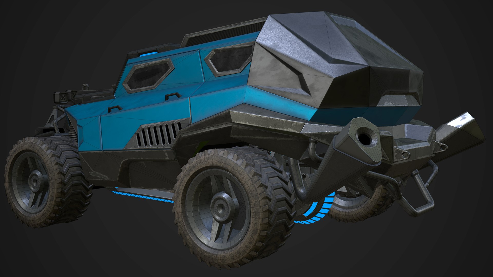 Sci-fi Armored Racing Jeep 3D Model - TurboSquid 1468775
