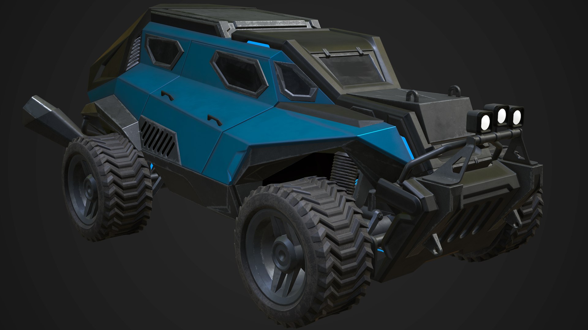 Sci-fi Armored Racing Jeep 3D Model - TurboSquid 1468775