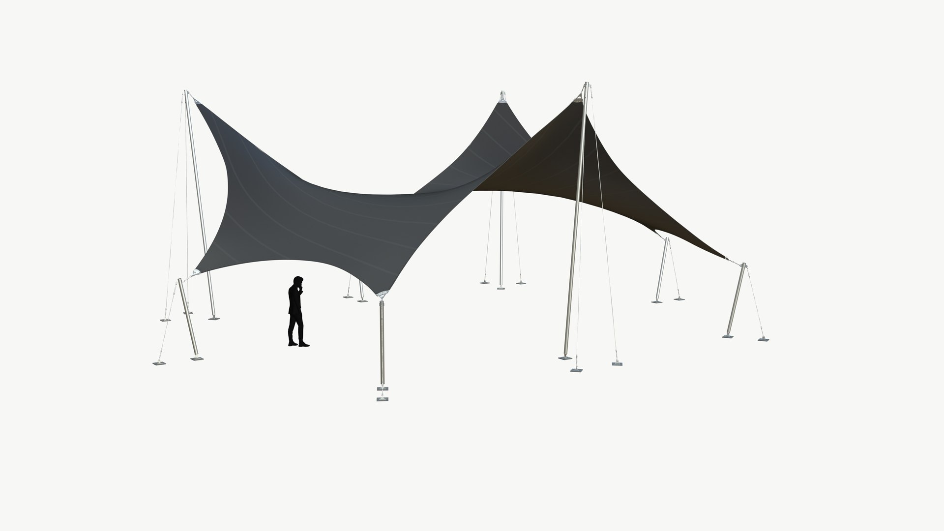 3D Tensile Structure Design Black Model - TurboSquid 2121116