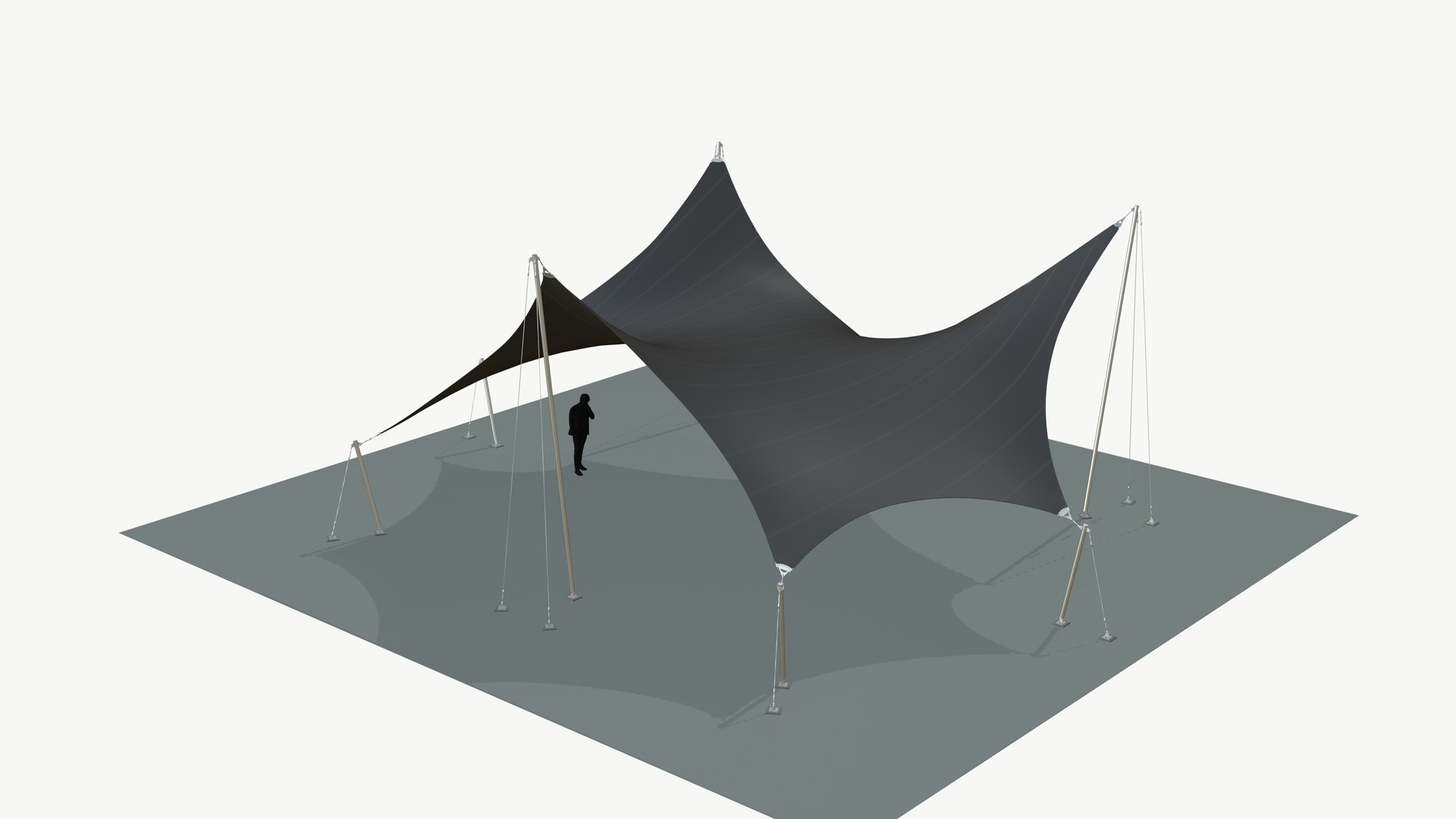 3D Tensile Structure Design Black Model - TurboSquid 2121116