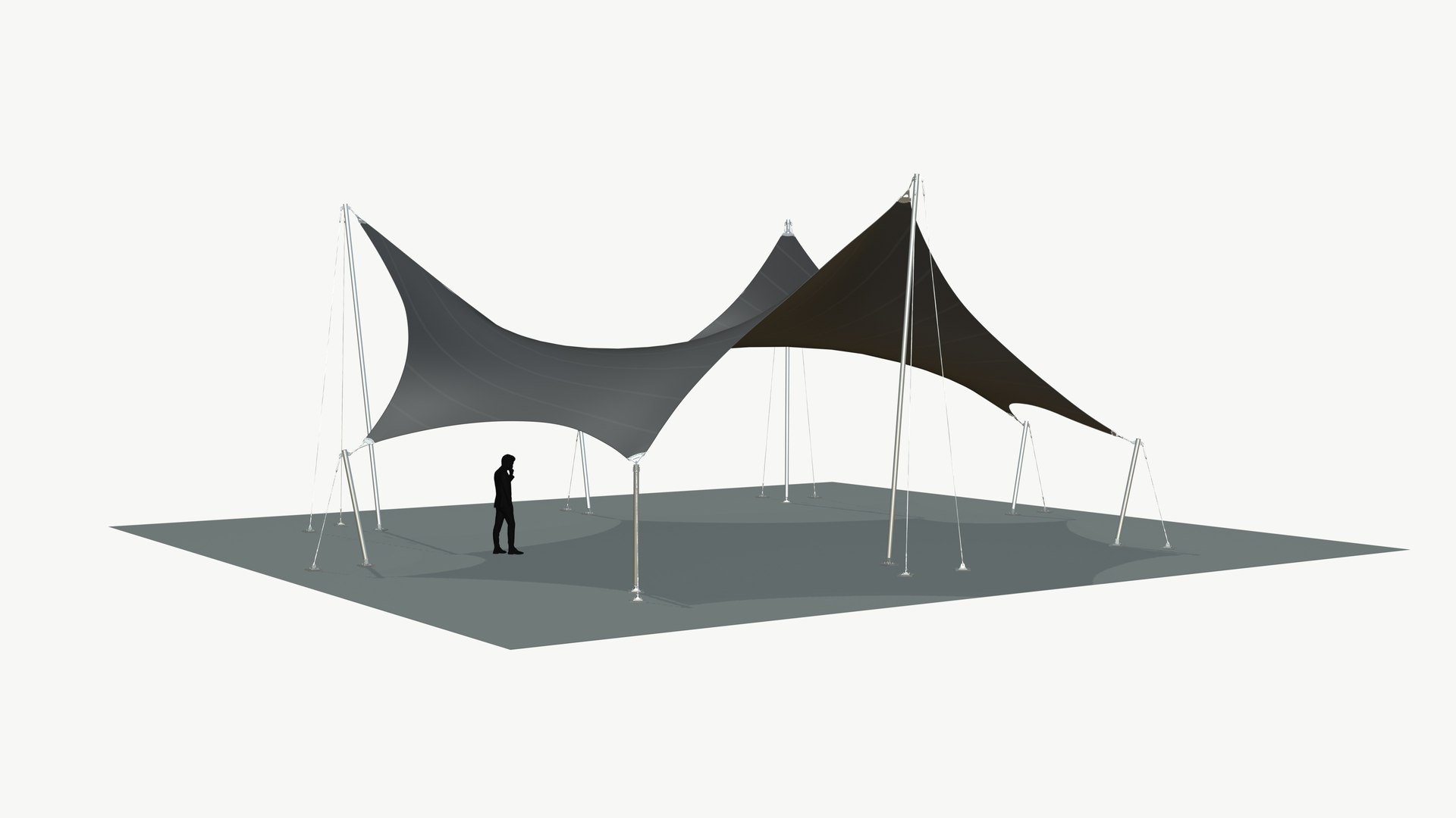 3D Tensile Structure Design Black Model - TurboSquid 2121116