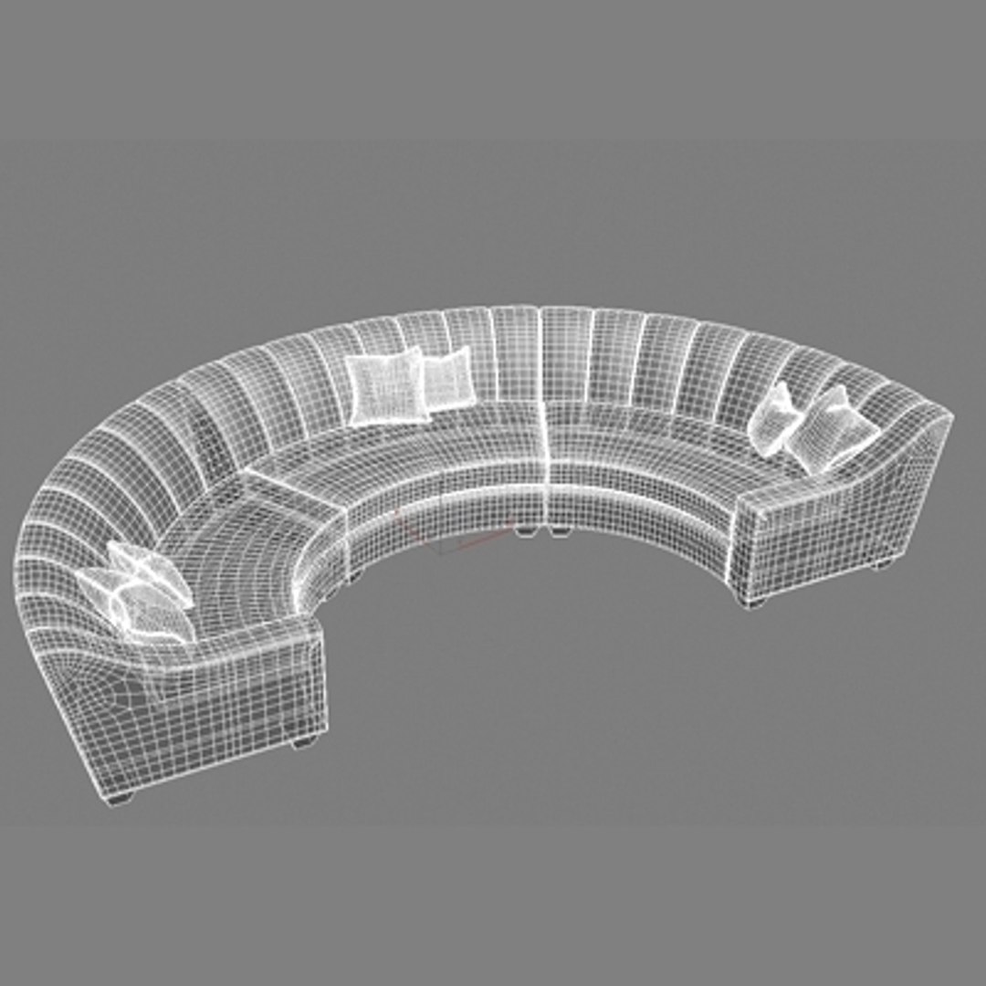 3d model arc sofa