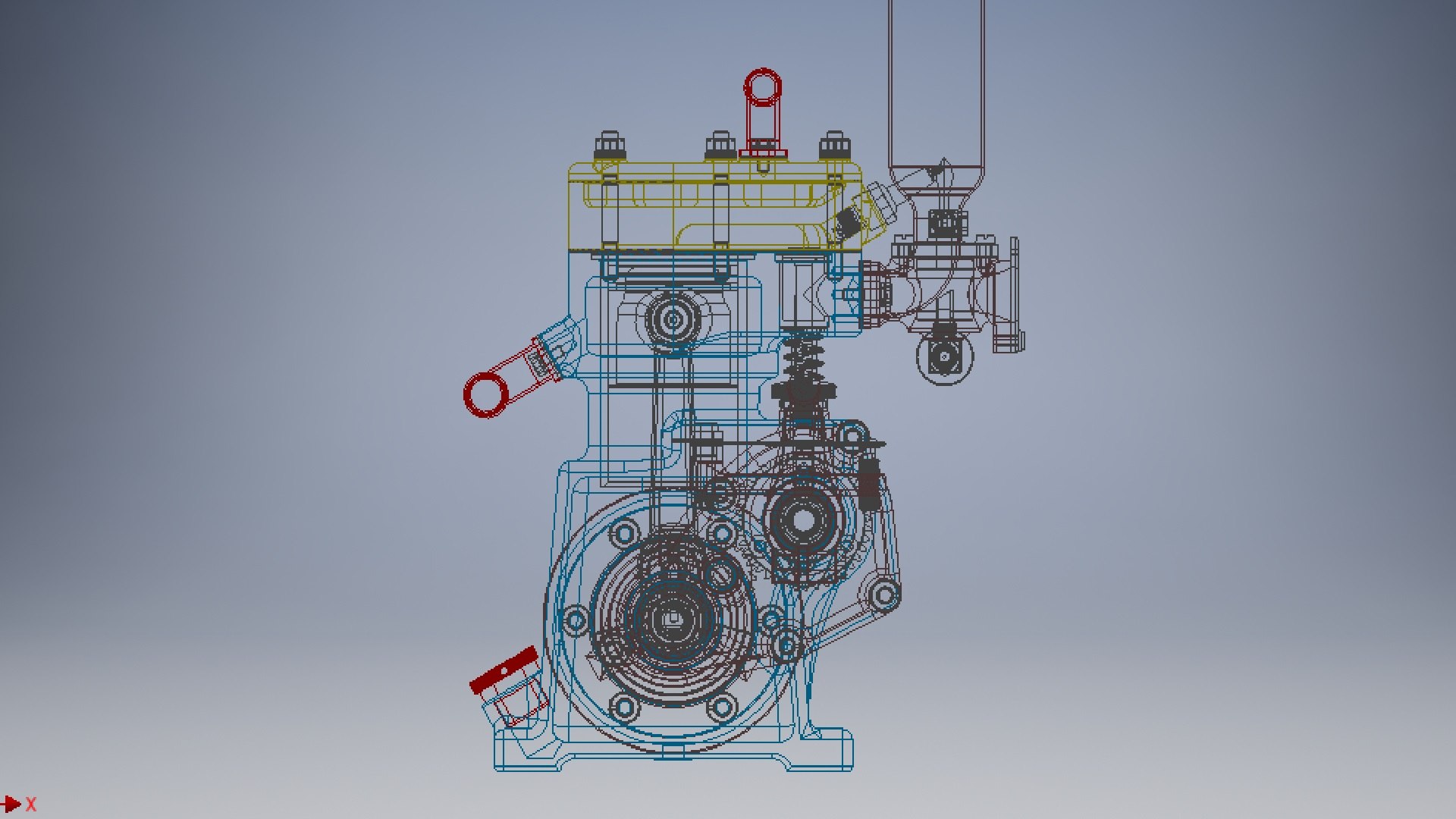 Single 10cc Engine 3D Model - TurboSquid 2078909