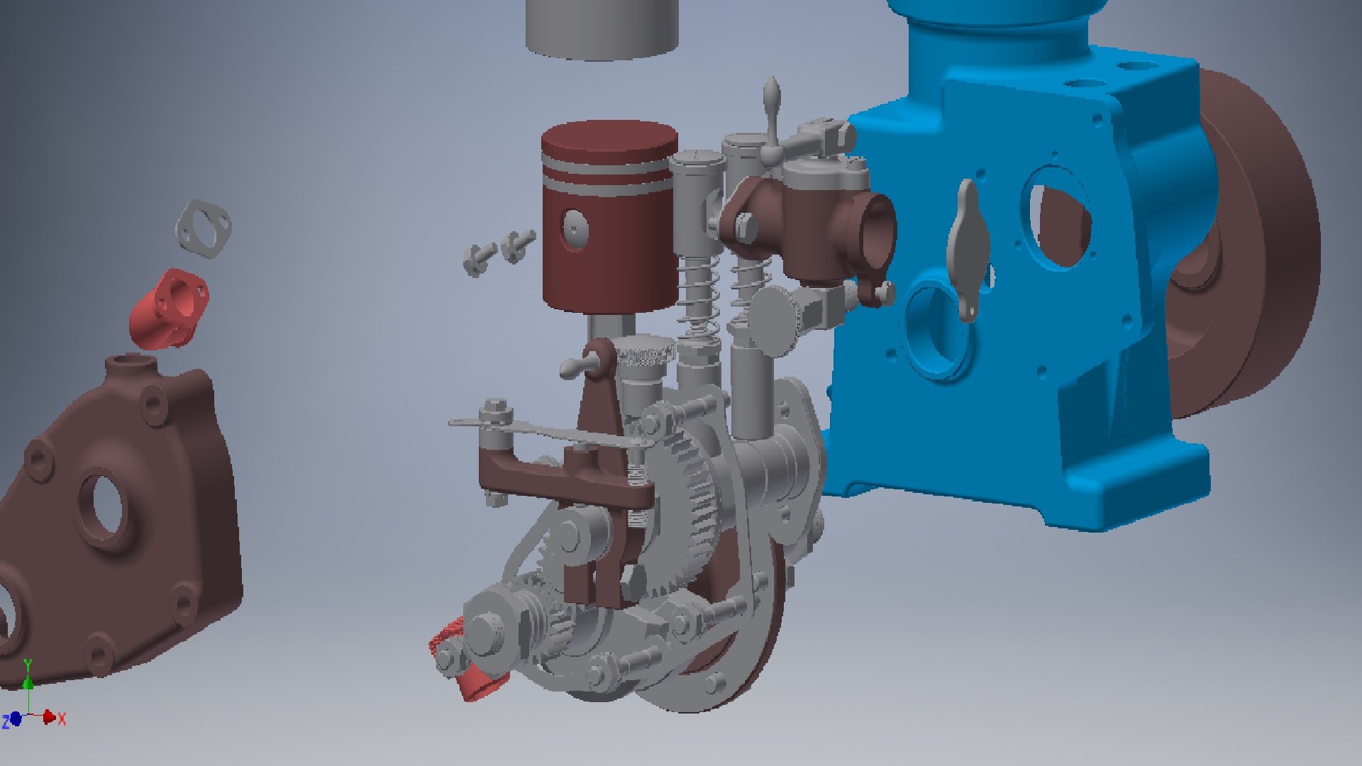 Single 10cc Engine 3D Model - TurboSquid 2078909