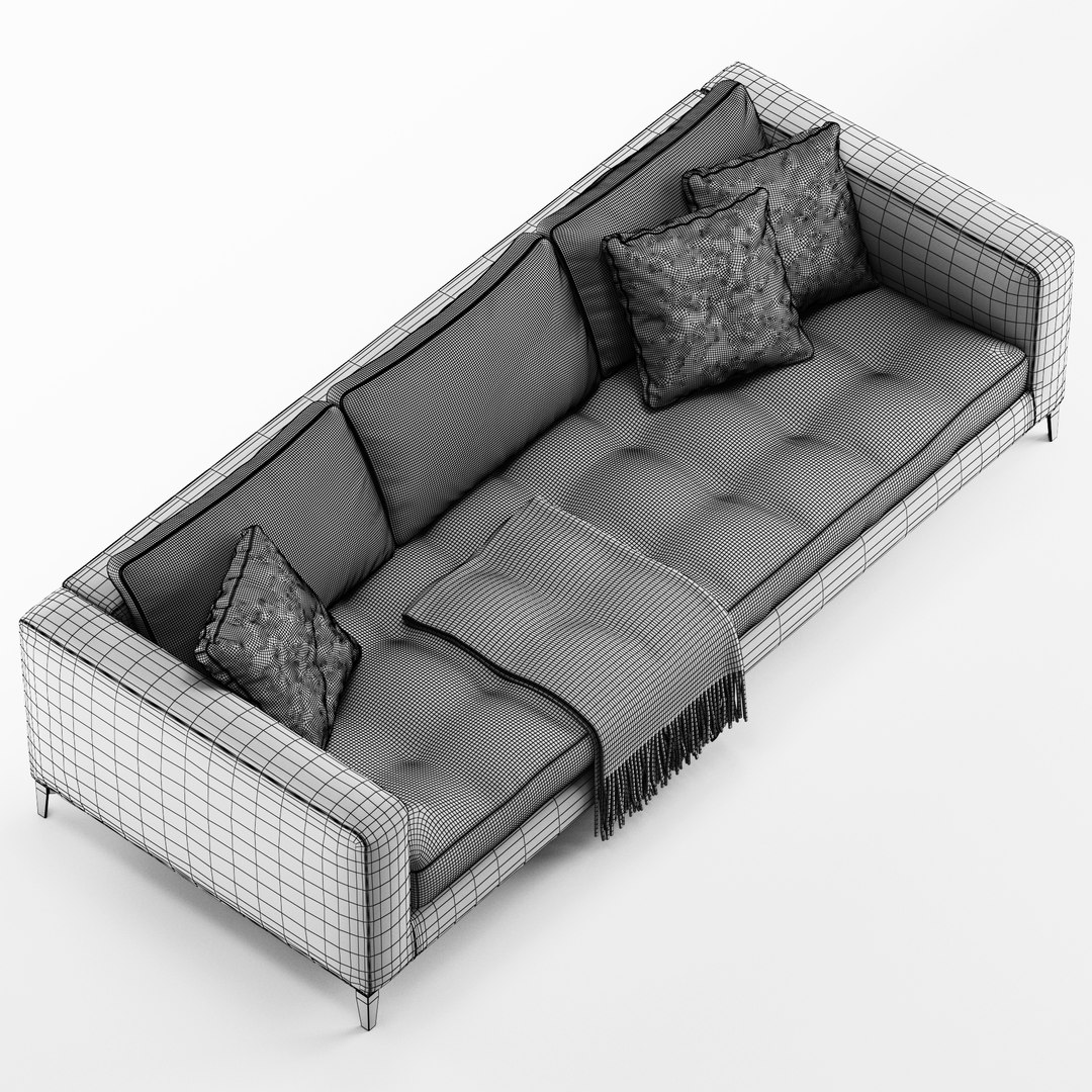 3D Minotti Andersen Quilt - TurboSquid 1743233