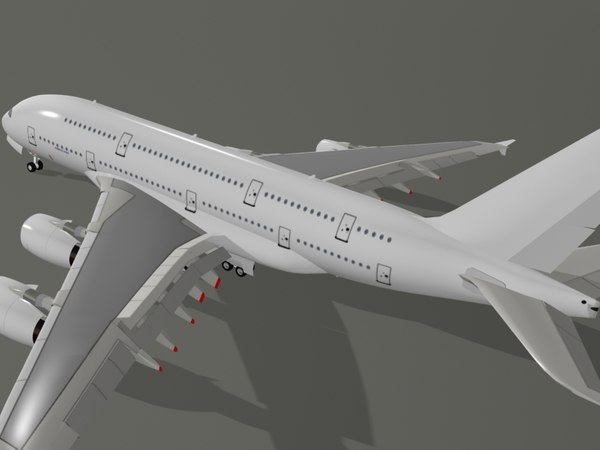 airbus a380-800 generic white 3ds