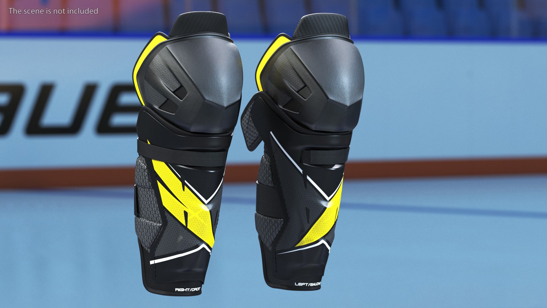 Hockey Shin Guards Yellow model - TurboSquid 1971792