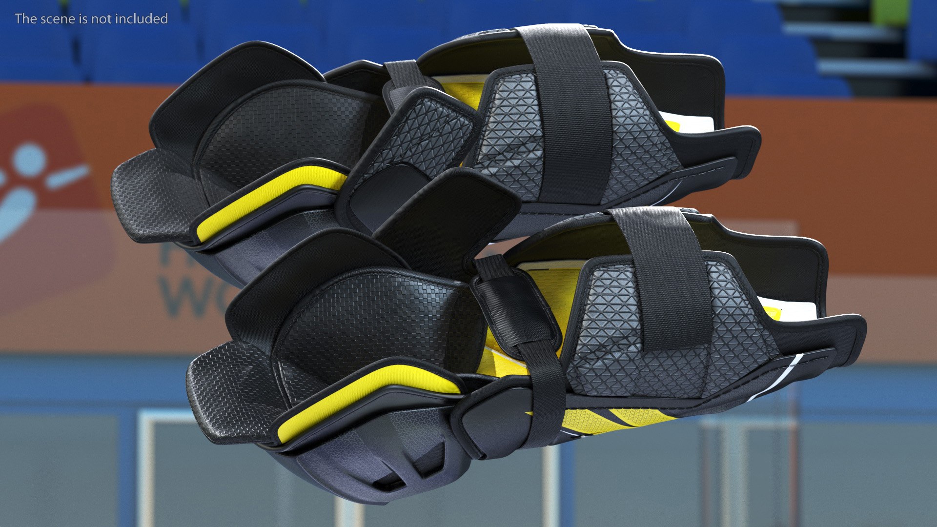 Hockey Shin Guards Yellow model - TurboSquid 1971792
