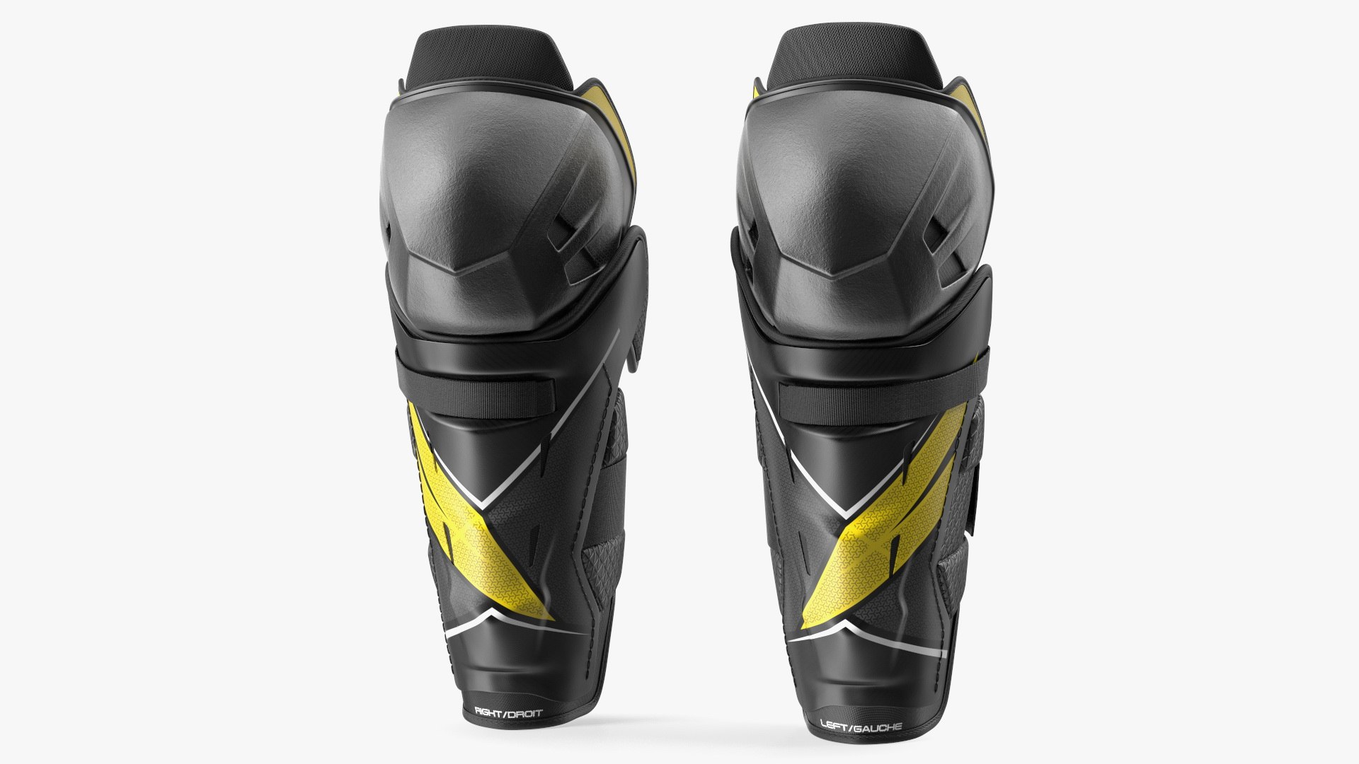 Hockey Shin Guards Yellow model - TurboSquid 1971792