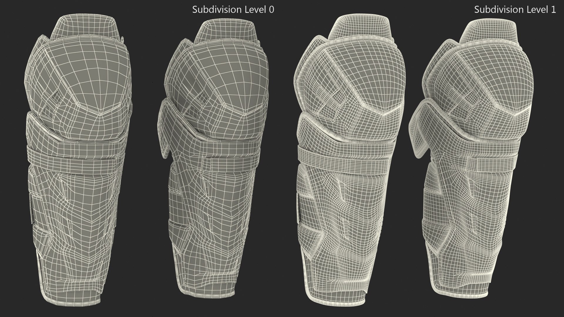 Hockey Shin Guards Yellow model - TurboSquid 1971792
