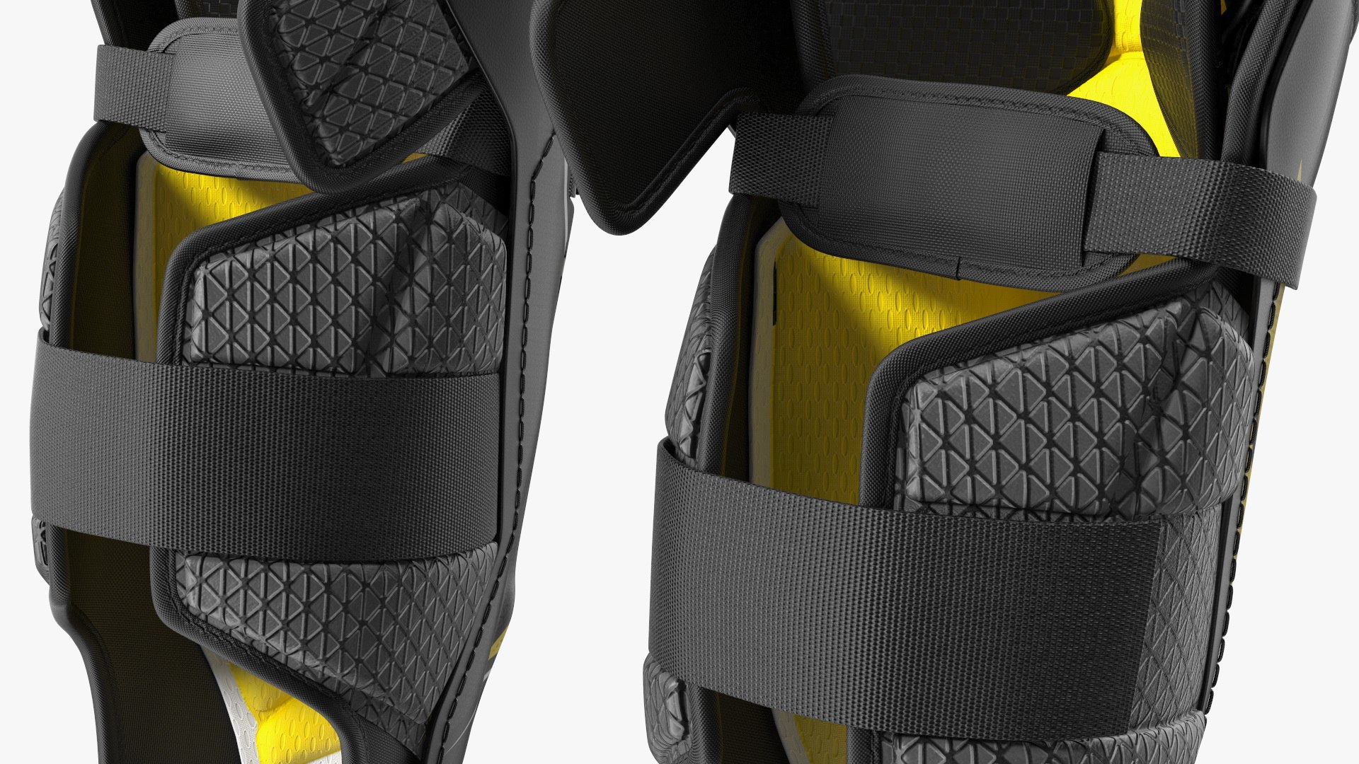Hockey Shin Guards Yellow model - TurboSquid 1971792
