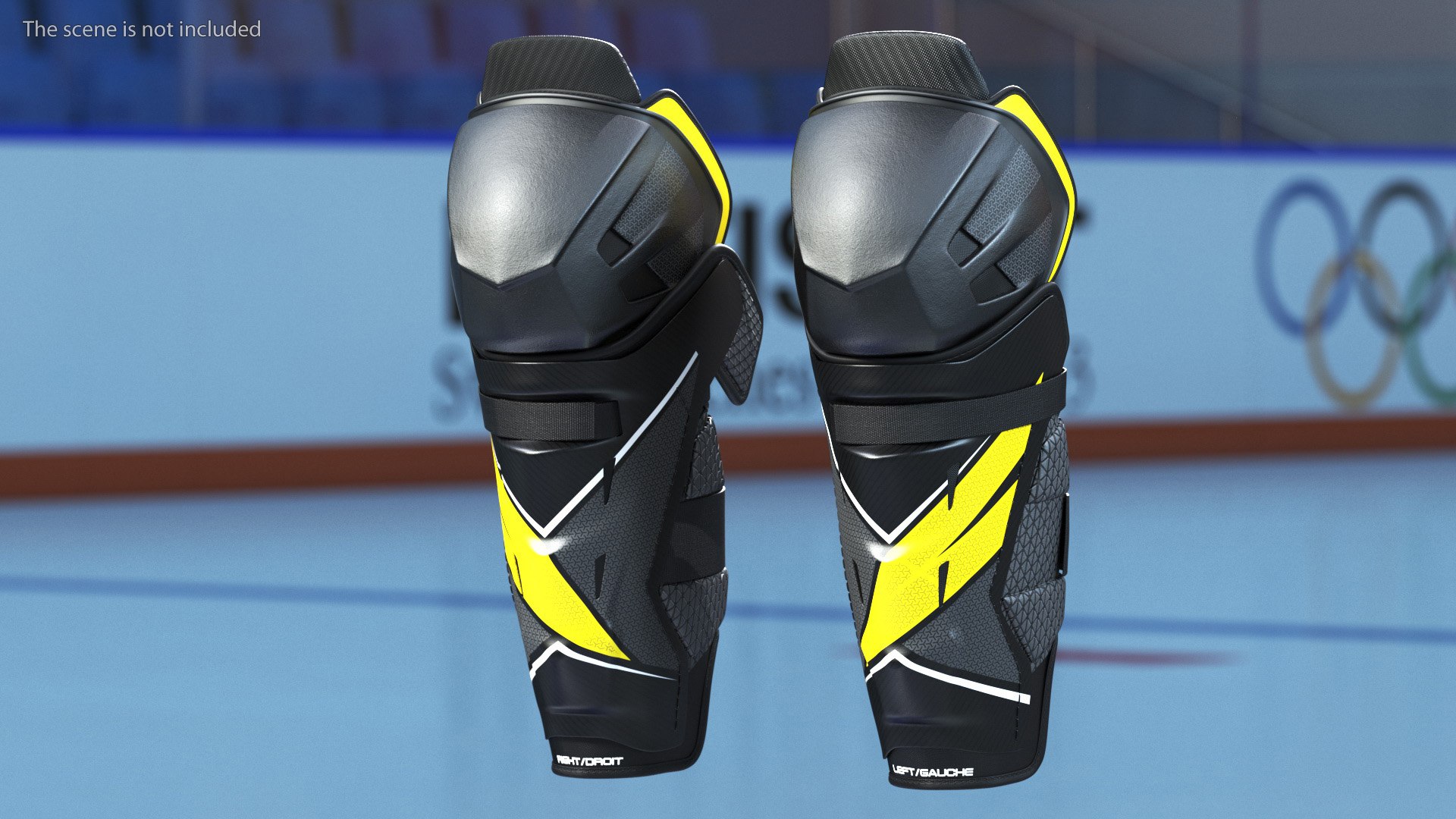 Hockey Shin Guards Yellow model - TurboSquid 1971792