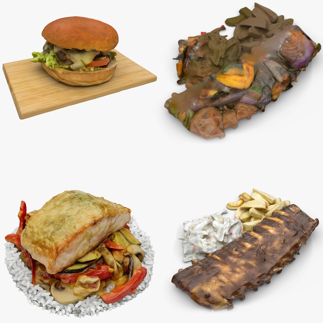 3D realistic foods collection 03 model - TurboSquid 1883822