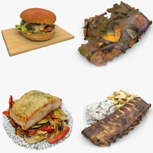 3D realistic foods collection 03 model - TurboSquid 1883822