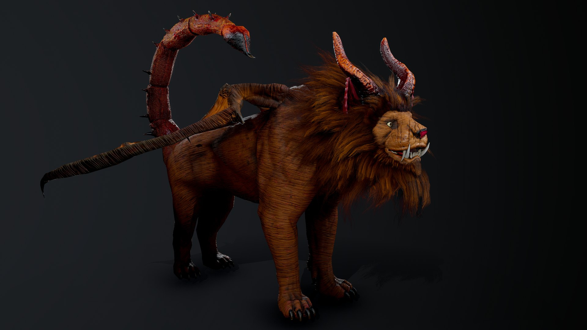3D Manticore Character - TurboSquid 1676468