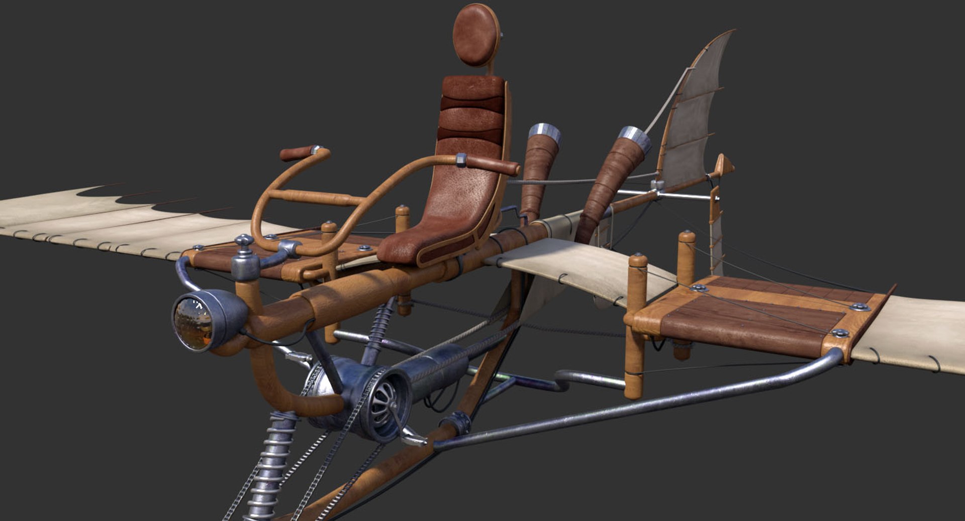 3d Model Rigged Flying Bicycle